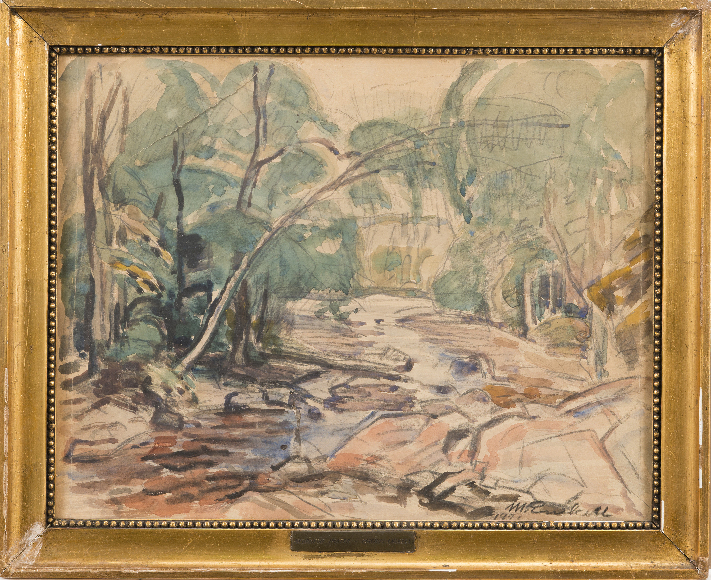 MAGNUS ENCKELL, vesiväri ja sekatekniikka, signeerattu ja päivätty 1921 ...