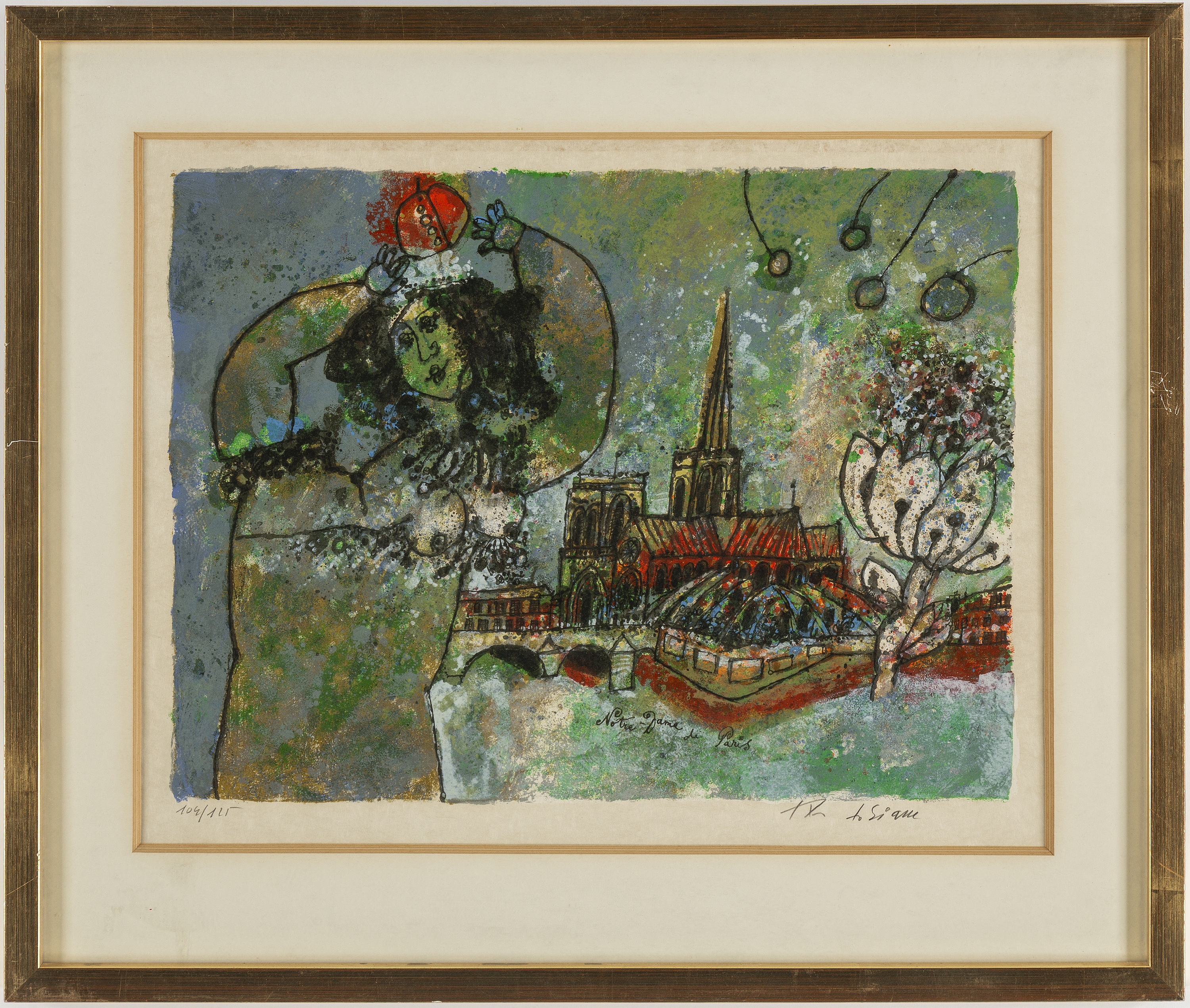 Three signed Theo Tobiasse lithographs. - Bukowskis