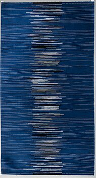 ASTRID SAMPE, MATTA, "Vattring", maskingjord med lugg, ca 309 x 169 cm ...