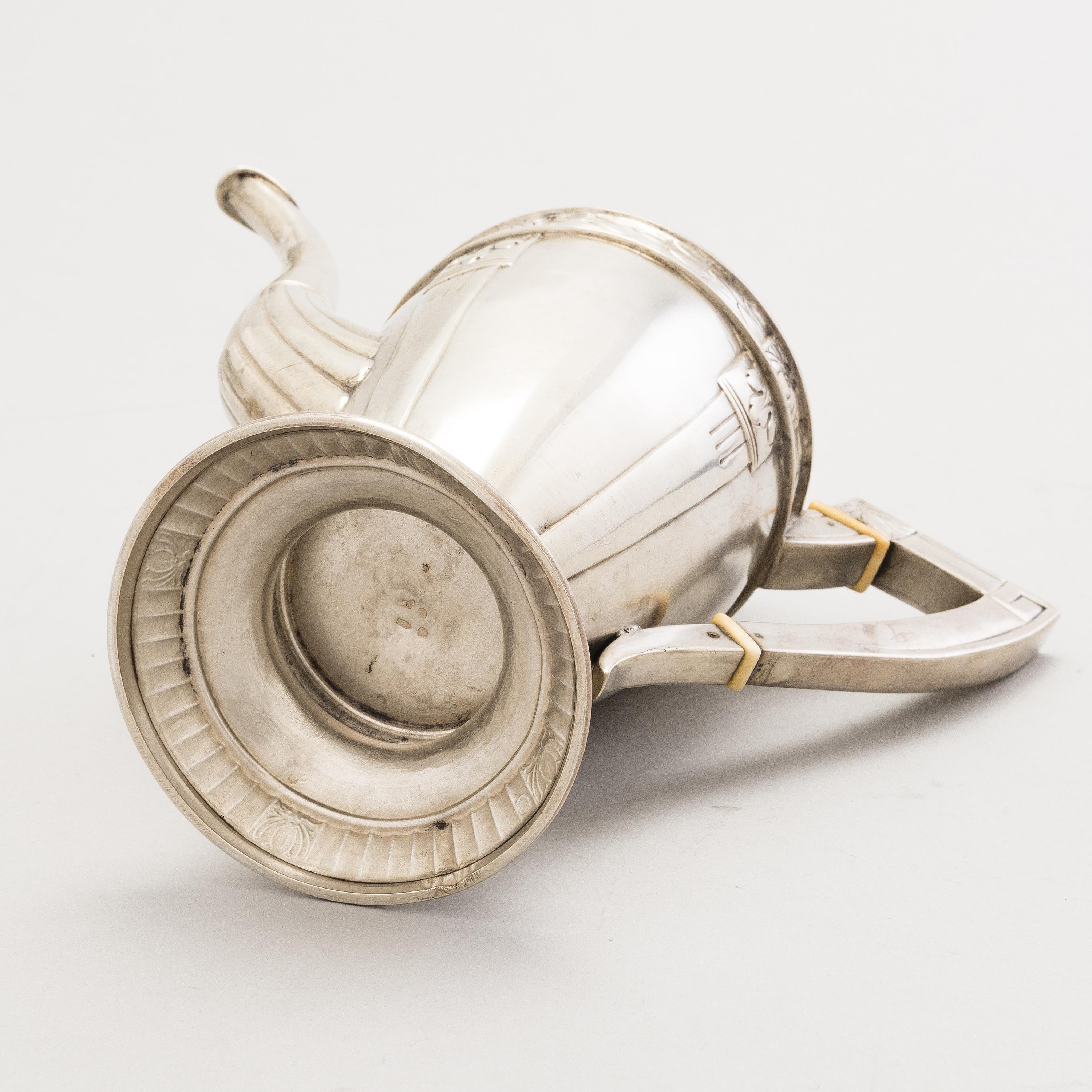 A silver coffee pot, Austria-Hungary 1872-1922, Soviet import mark ...