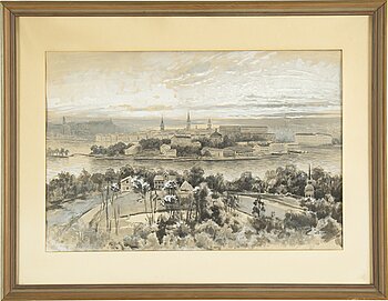 JOHAN "JOHN" KINDBORG, ink wash, signed and dated -95. - Bukowskis