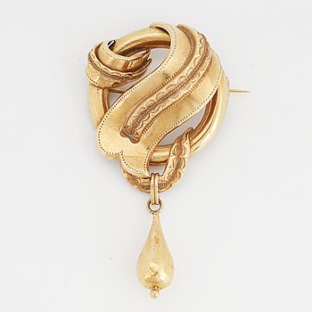 18K gold brooch. - Bukowskis
