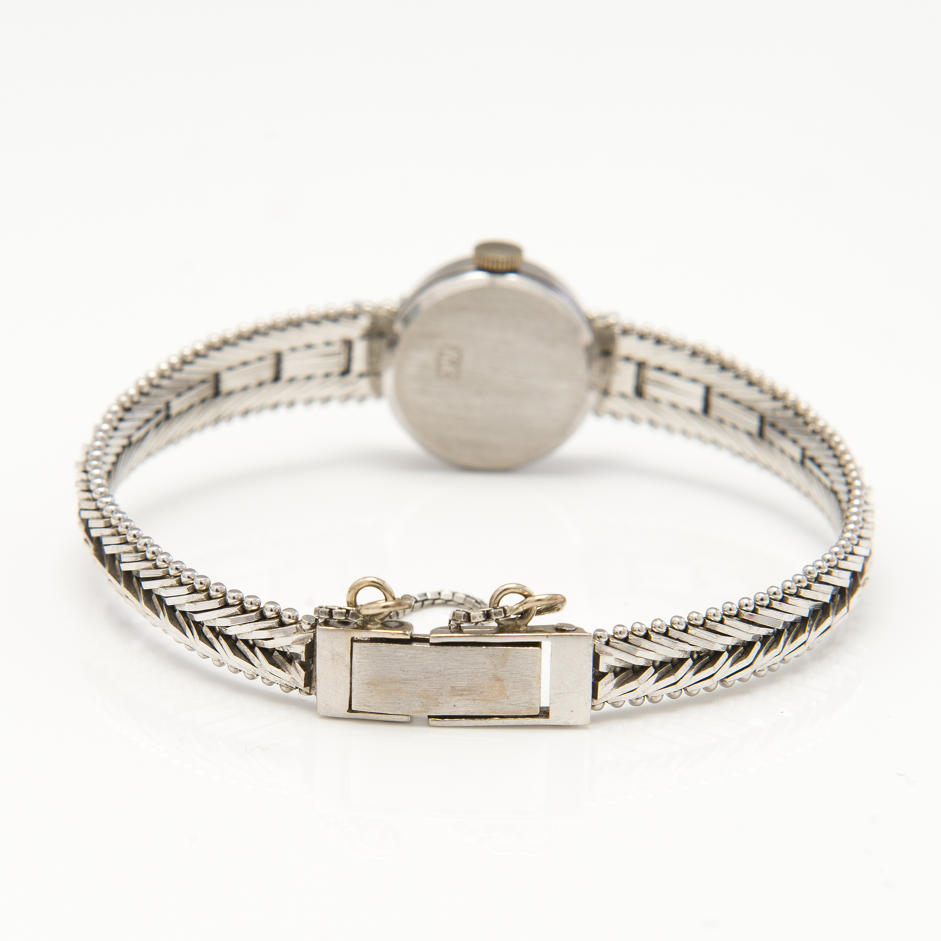 HILSON wrist watch, manual winding, 14K white gold, diamonds ca. 0.11 ...