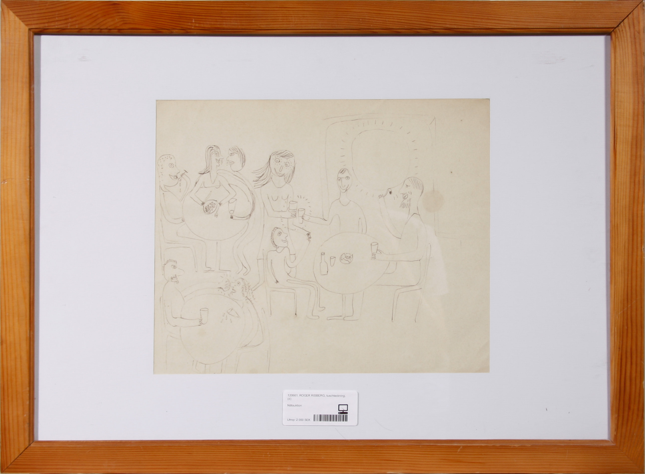 ROGER RISBERG, tuschteckning. - Bukowskis