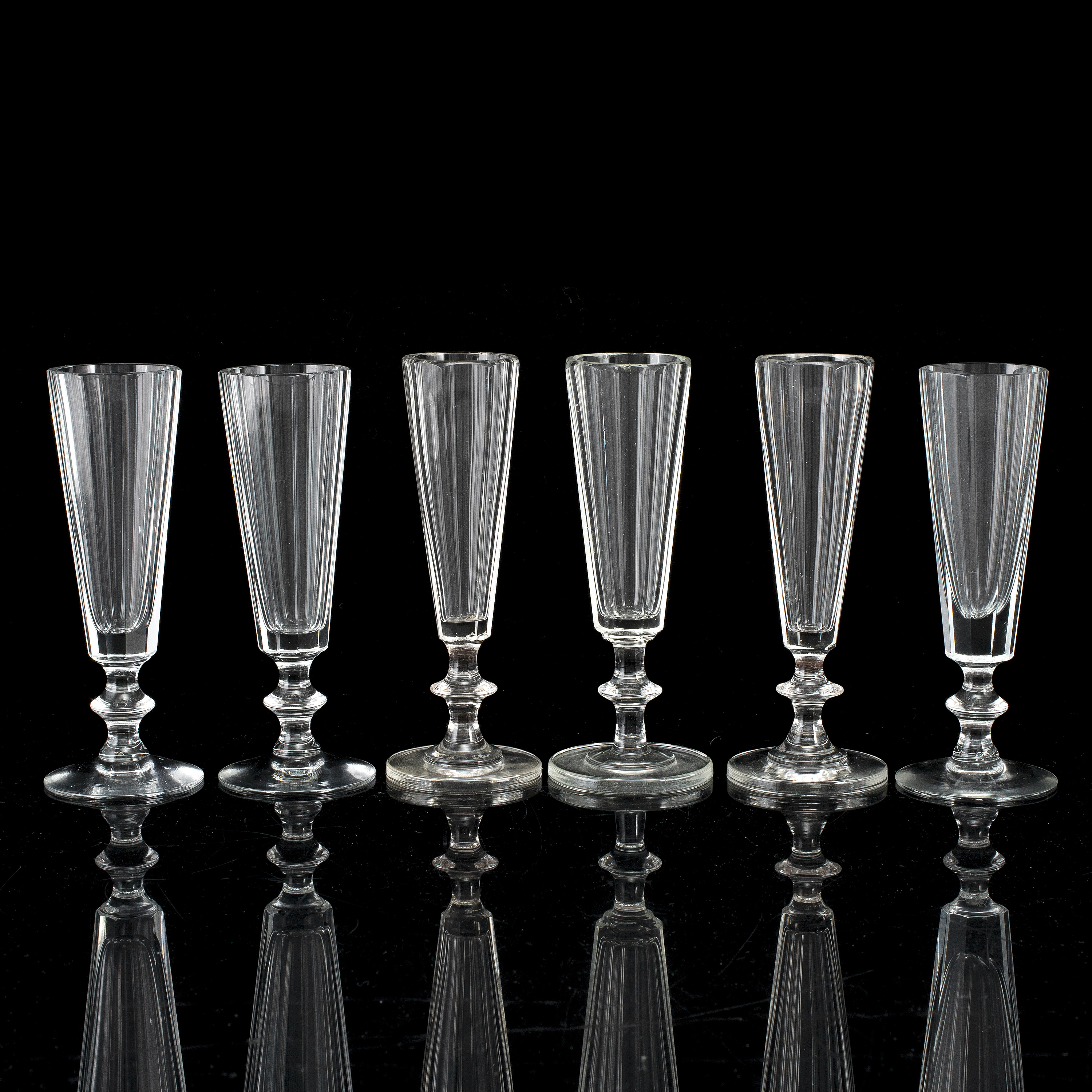 Six Champagne Glasses 19th Century Bukowskis