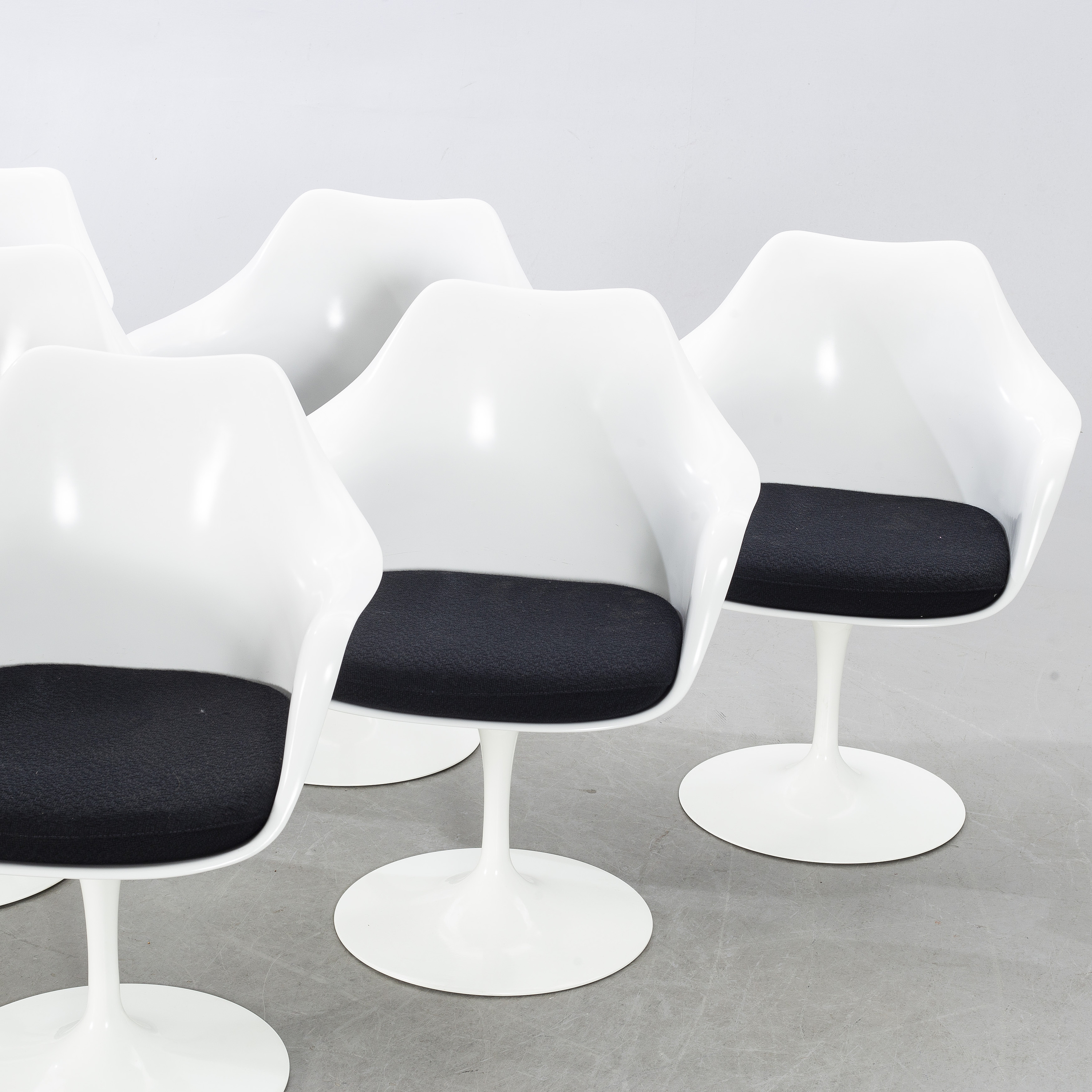 EERO SAARINEN, stolar, 6 st, "Tulip", Knoll Studio, design 1958 ...