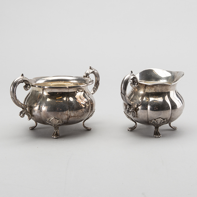A danish 20th century silver 3 pcs coffee set mark of Cohr Denmark ...