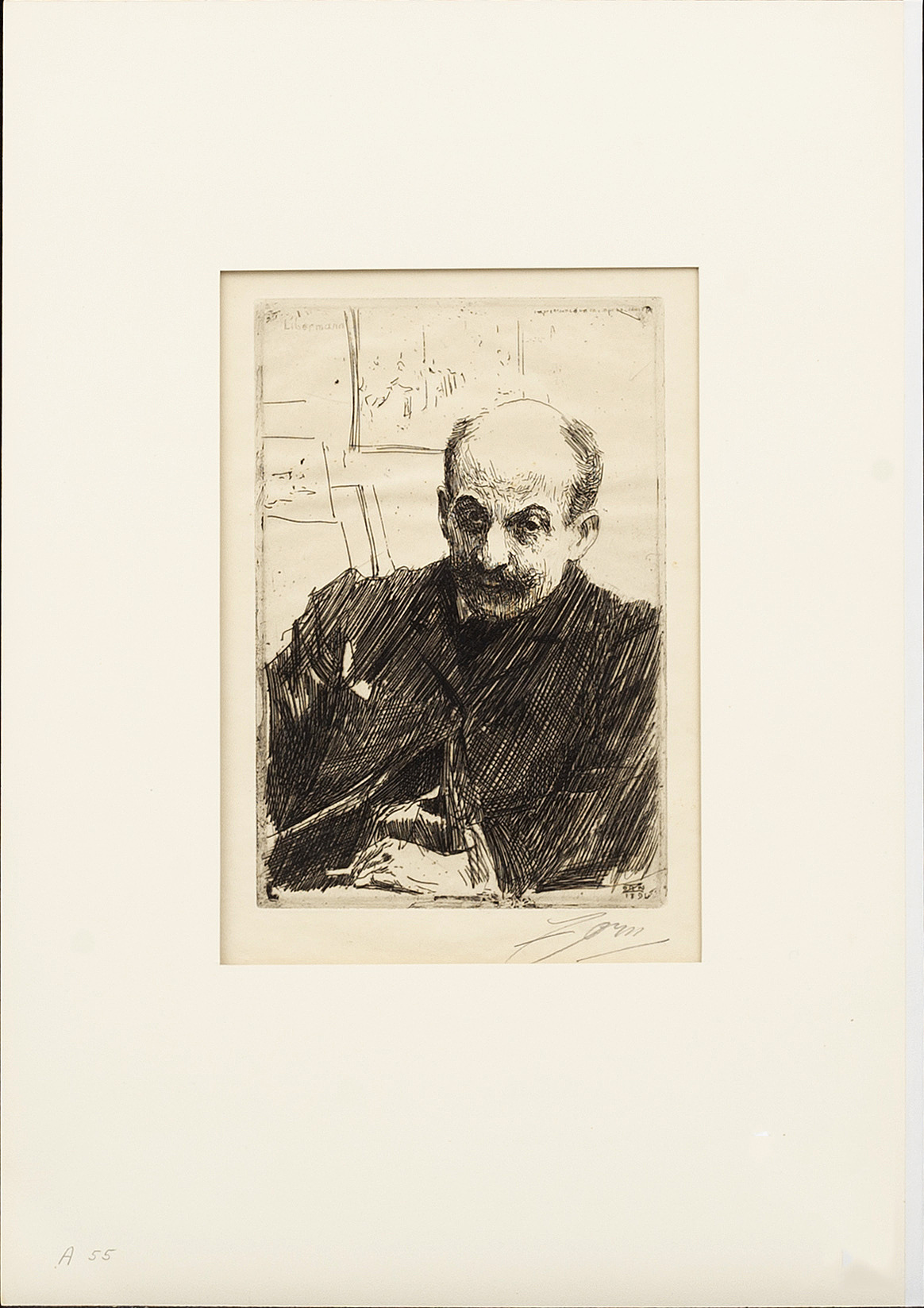 ANDERS ZORN, etching, 1891, signed with pencil. - Bukowskis