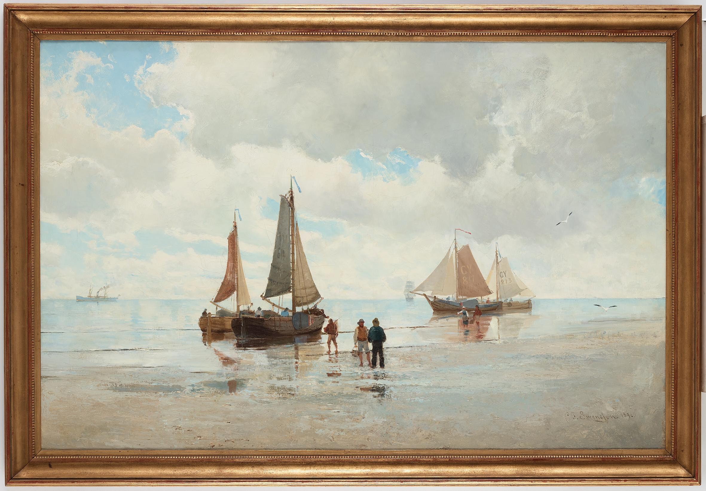 CHRISTIAN FREDRIK SWENSSON, olja på duk, signerad C F Swensson och ...