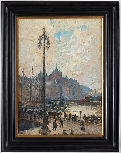 Axel Erdmann, View over Södermalm, Stockholm. - Bukowskis