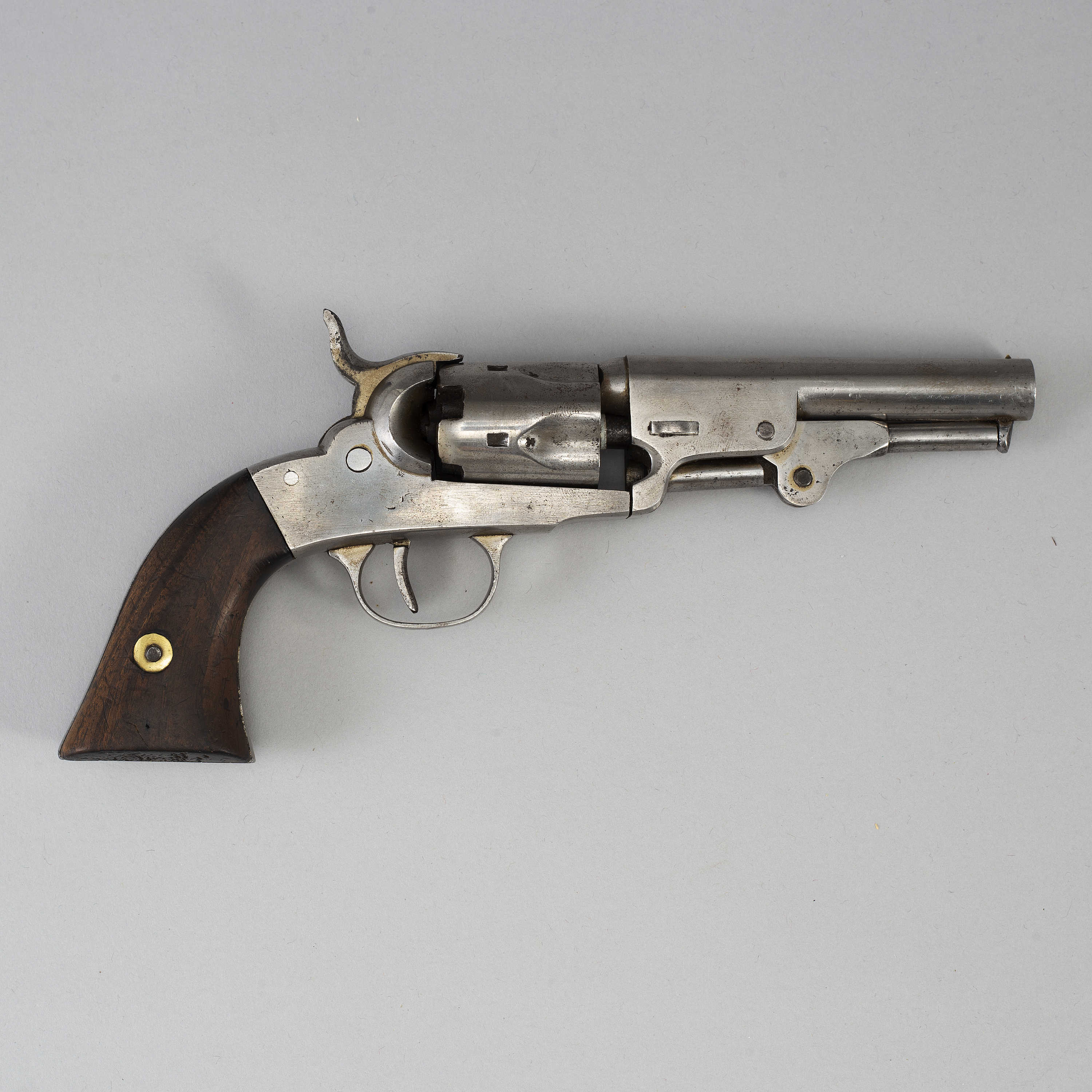 An 1860's percussion pocket revolver with Birmingham proofmarks ...