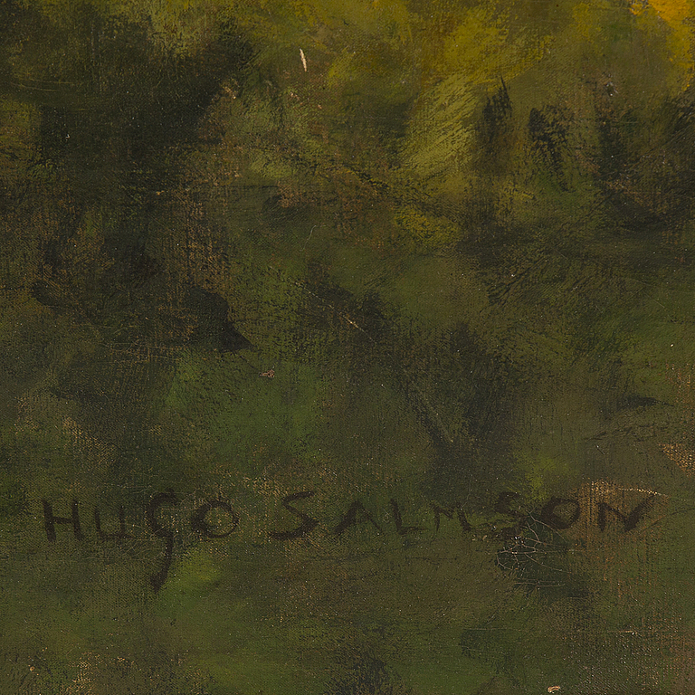 HUGO SALMSON, oil on canvas, signed. - Bukowskis