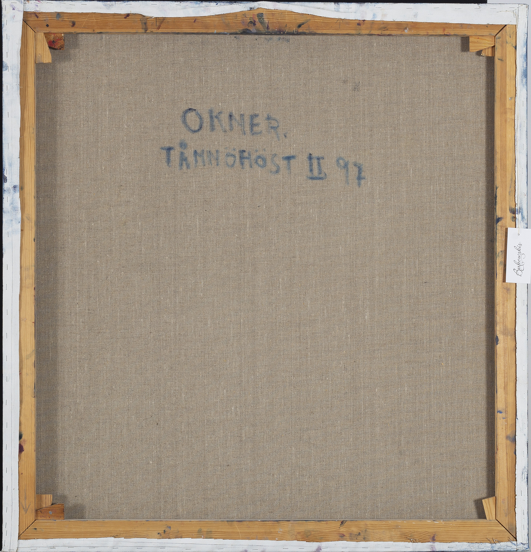 GUNNAR OKNER, olja på duk, a tergo signerad -97. - Bukowskis