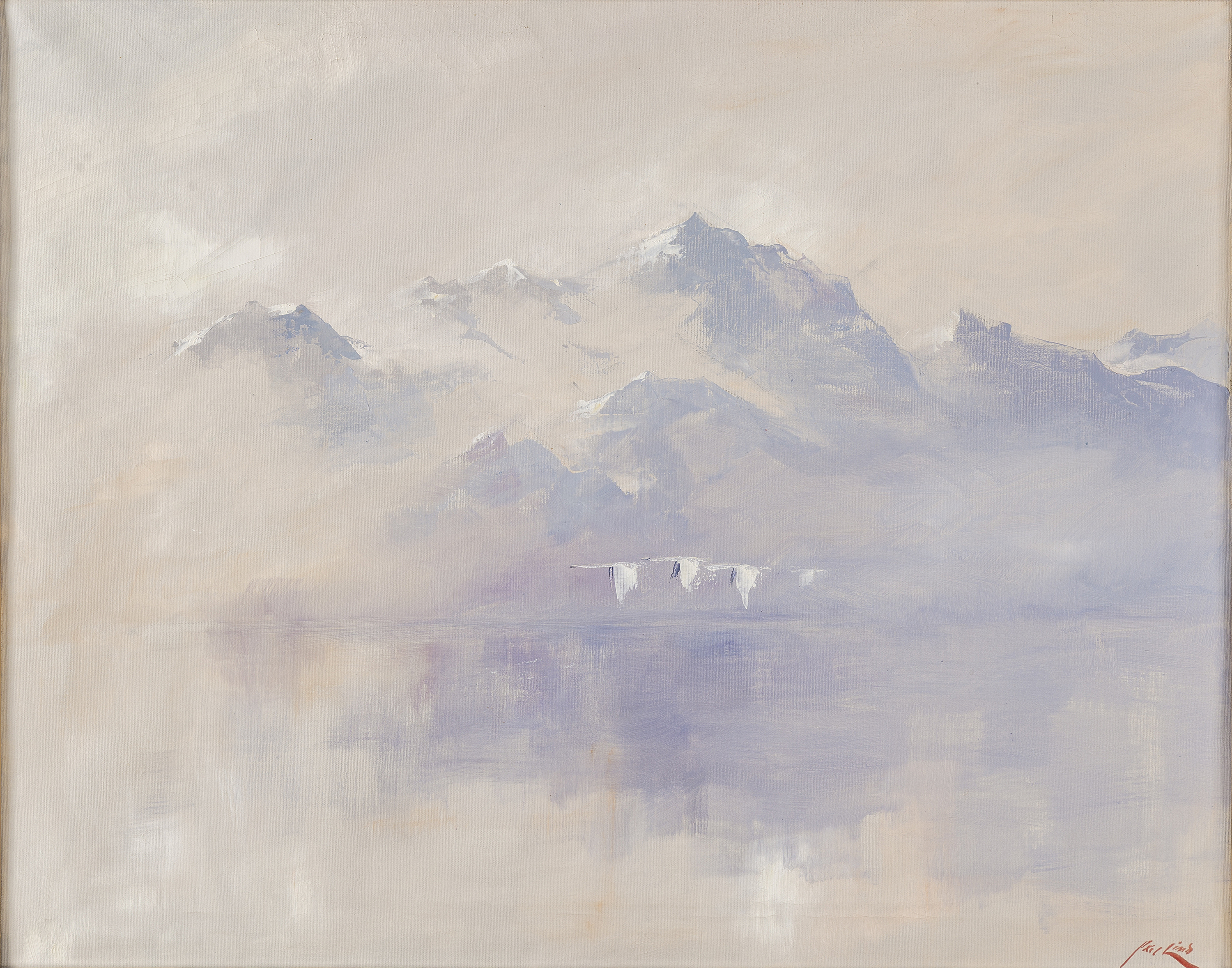 AXEL LIND, oil on canvas, signed. - Bukowskis