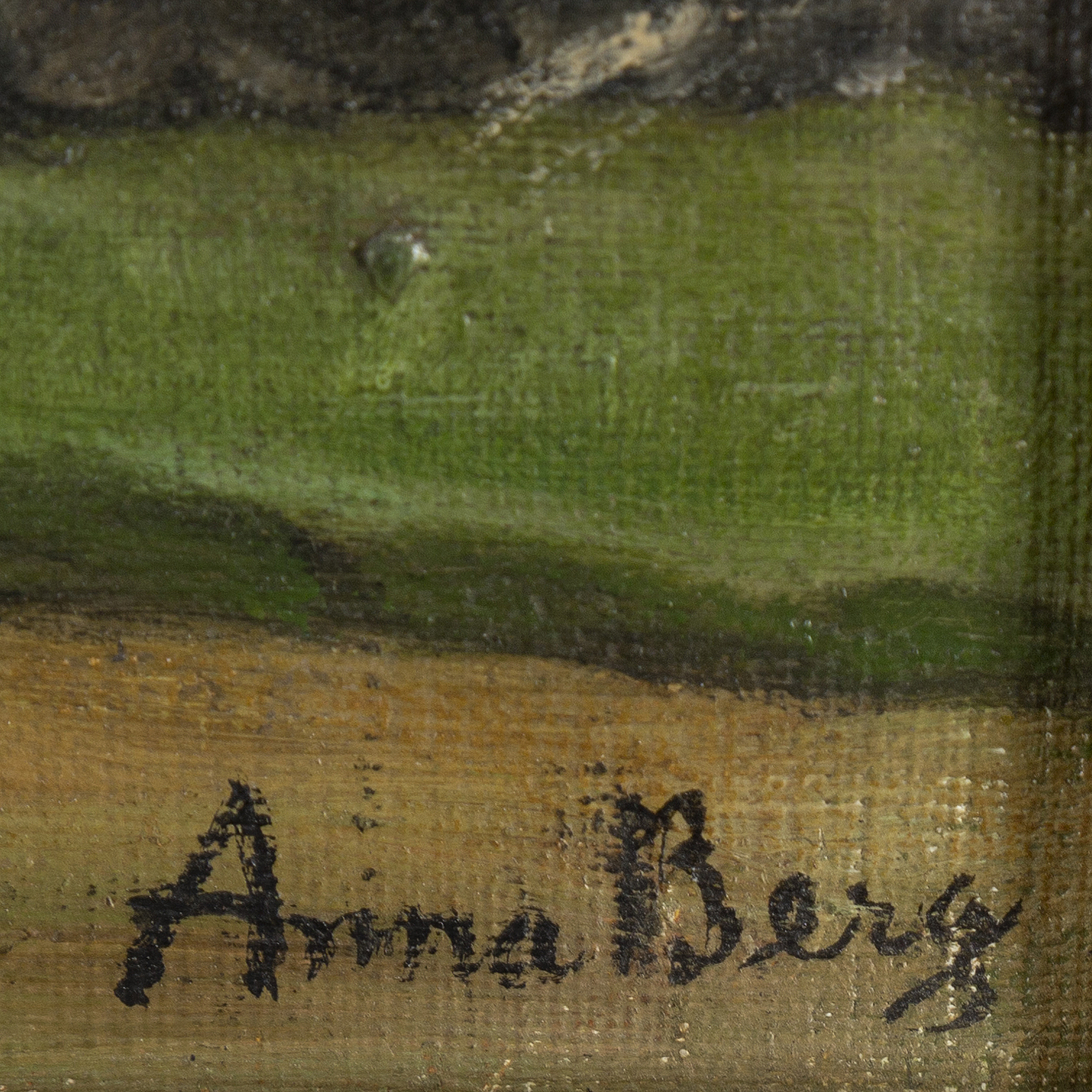 ANNA BERG, olja på duk, signerad Anna Berg samt signerad a tergo på ...