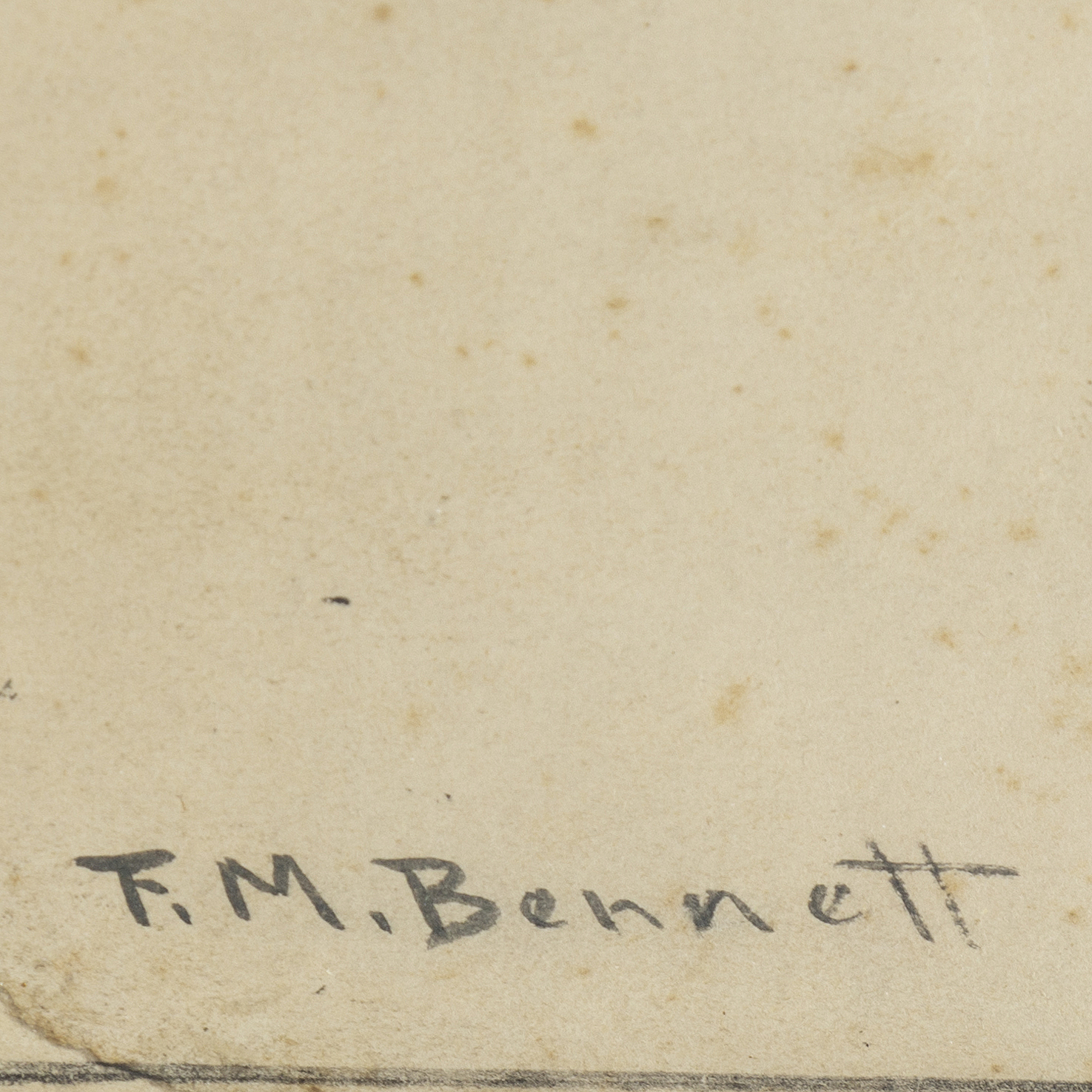 FRANK MOSS BENNETT, tusch, signerad F.M. Bennet. - Bukowskis