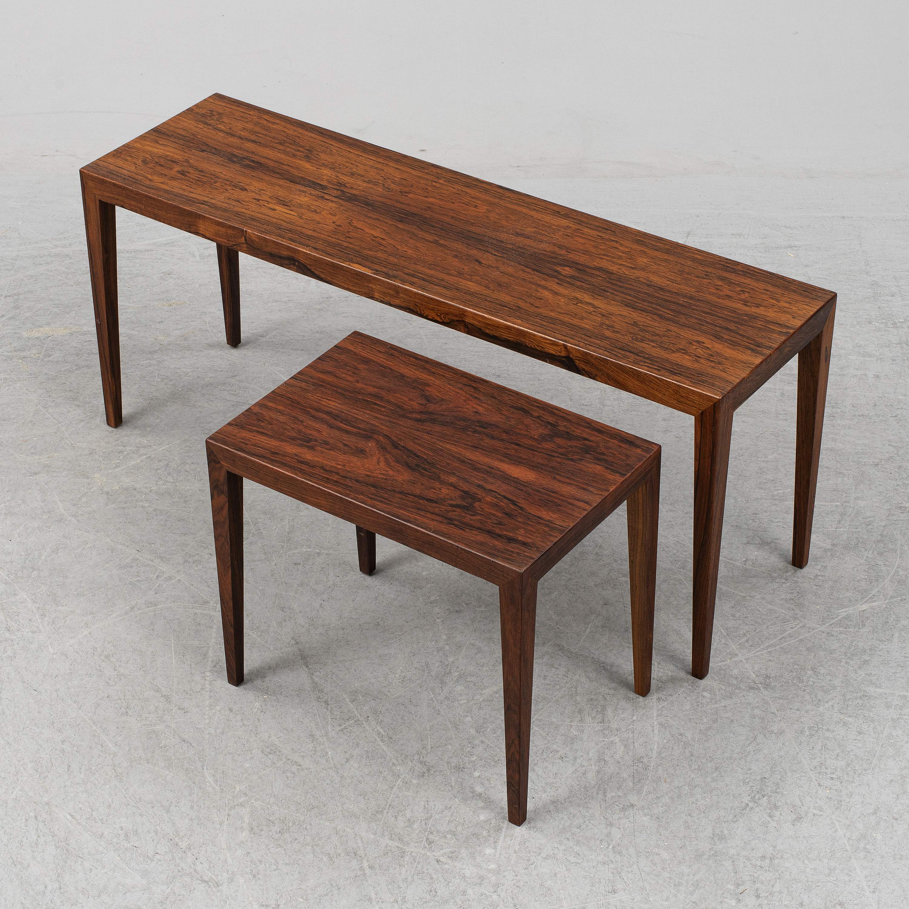 SEVERIN HANSEN, sidobord, 2 st , Haslev, Danmark, 1960-tal. - Bukowskis