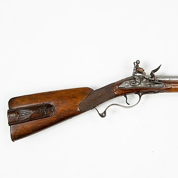 A 18th Century flintlock rifle. - Bukowskis