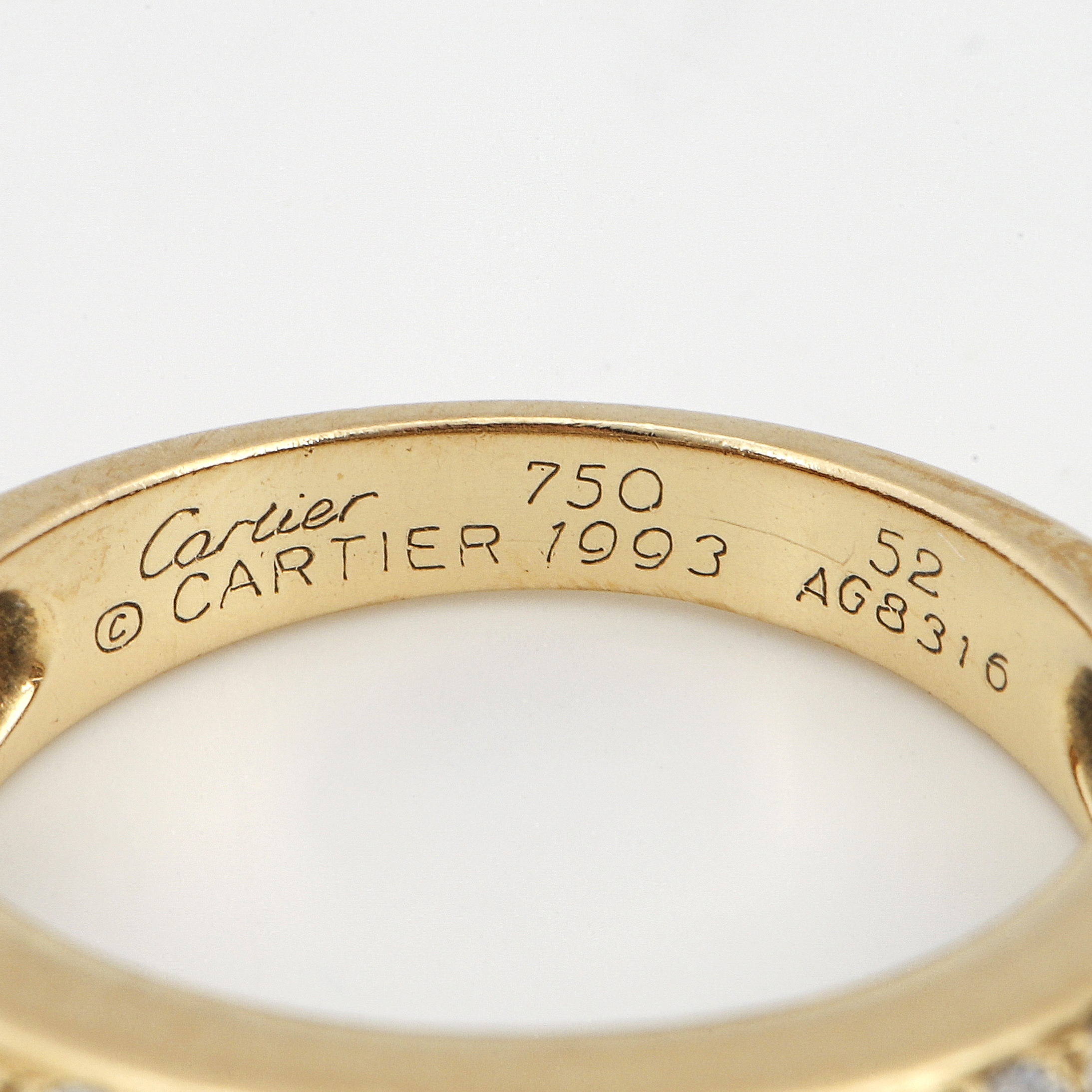 A Carier ring in 18K gold set with round brilliant-cut diamonds ...