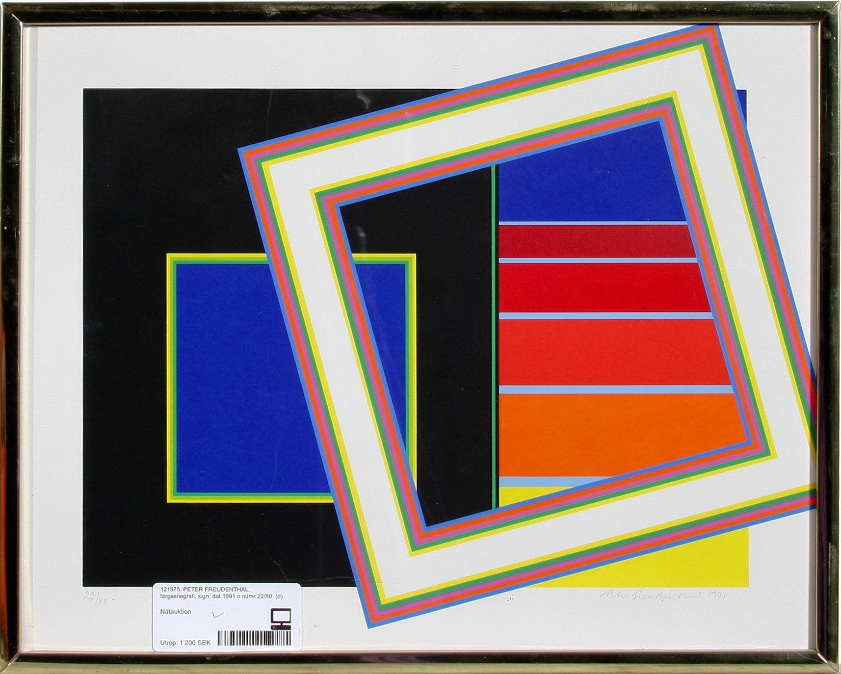 PETER FREUDENTHAL, färgseriegrafi, sign, dat 1991 o numr 22/80. - Bukowskis