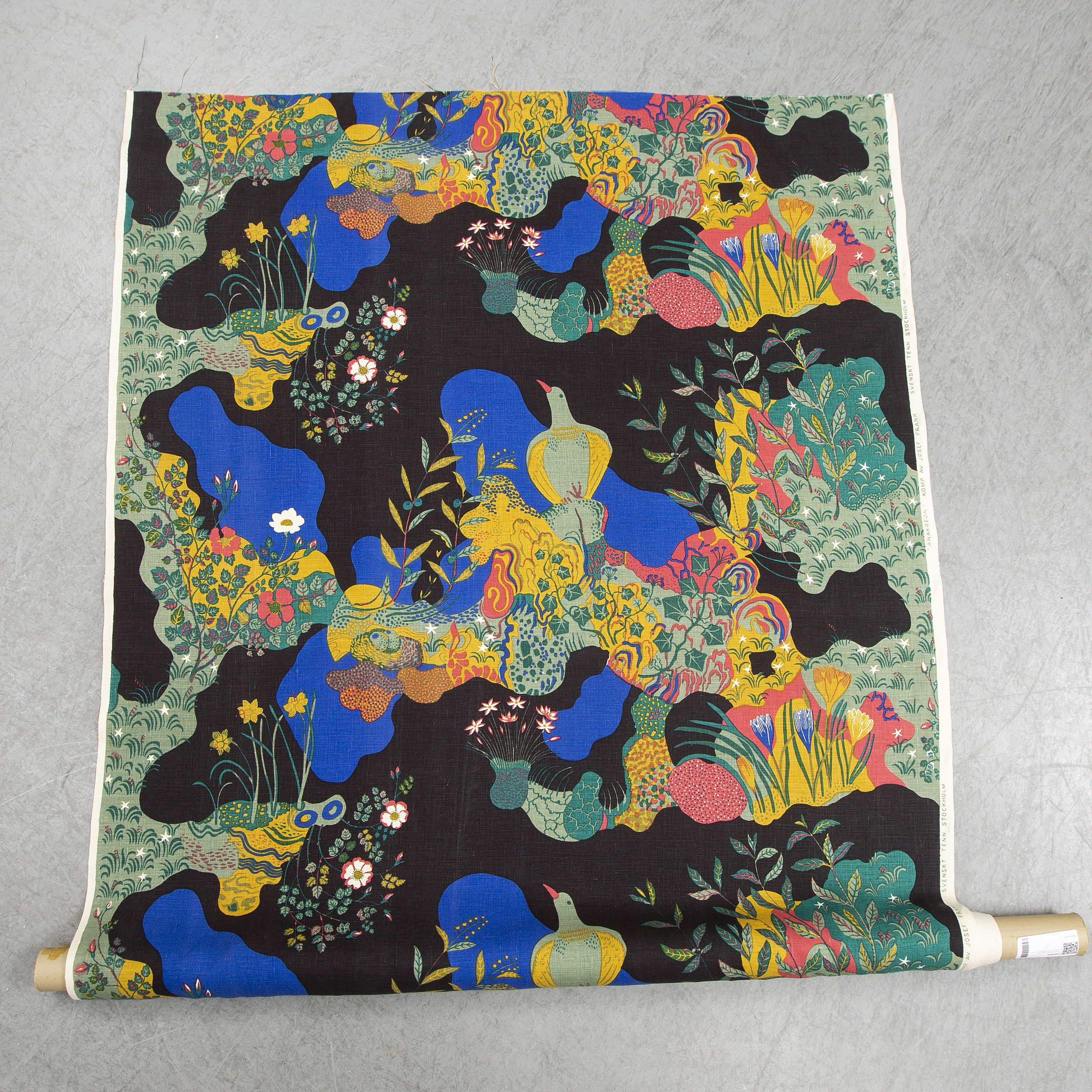 JOSEF FRANK, tyg, linne, "Anakreon", Firma Svenskt Tenn. - Bukowskis