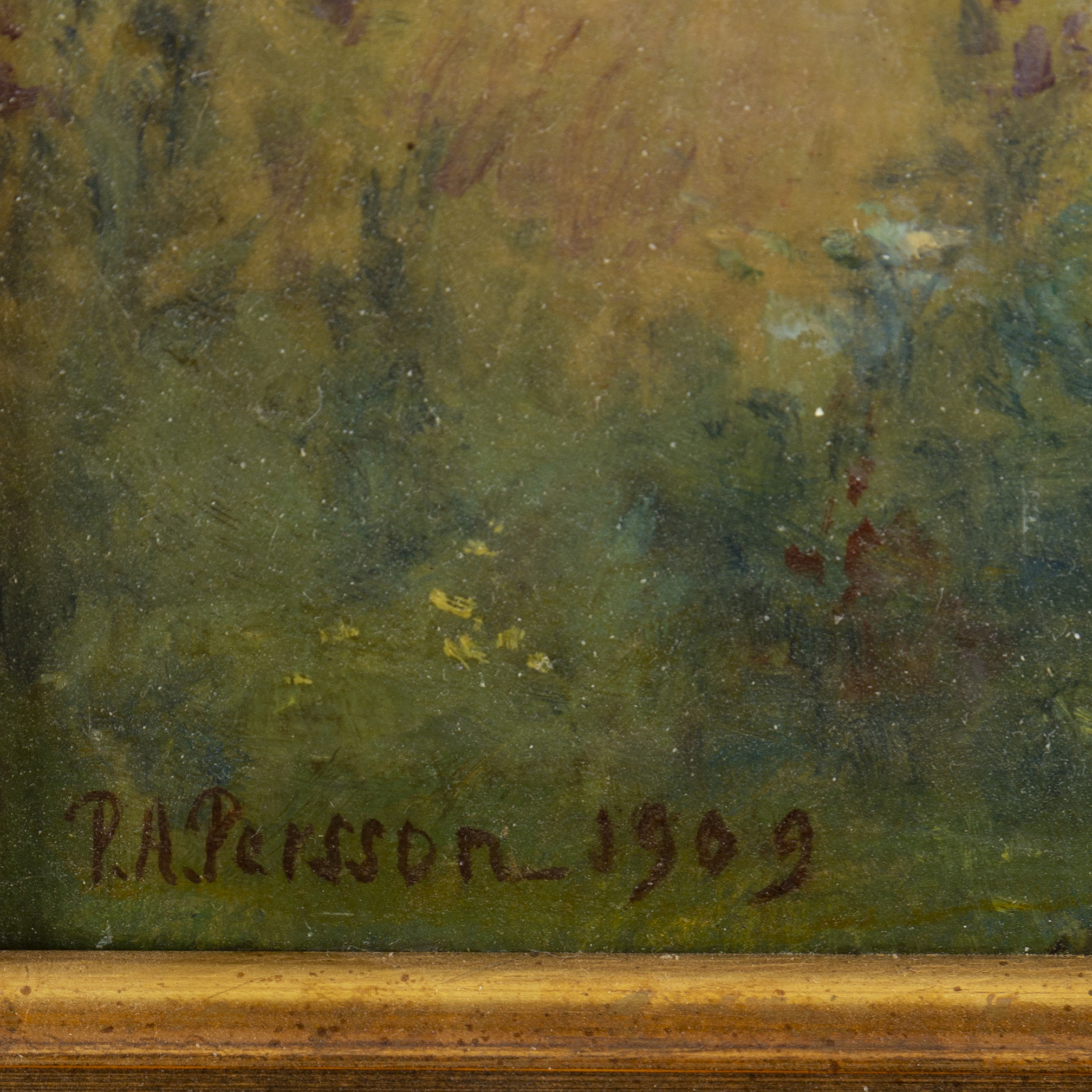 PETER ADOLF PERSSON, oil on paper-panel, signed and dated 1909. - Bukowskis