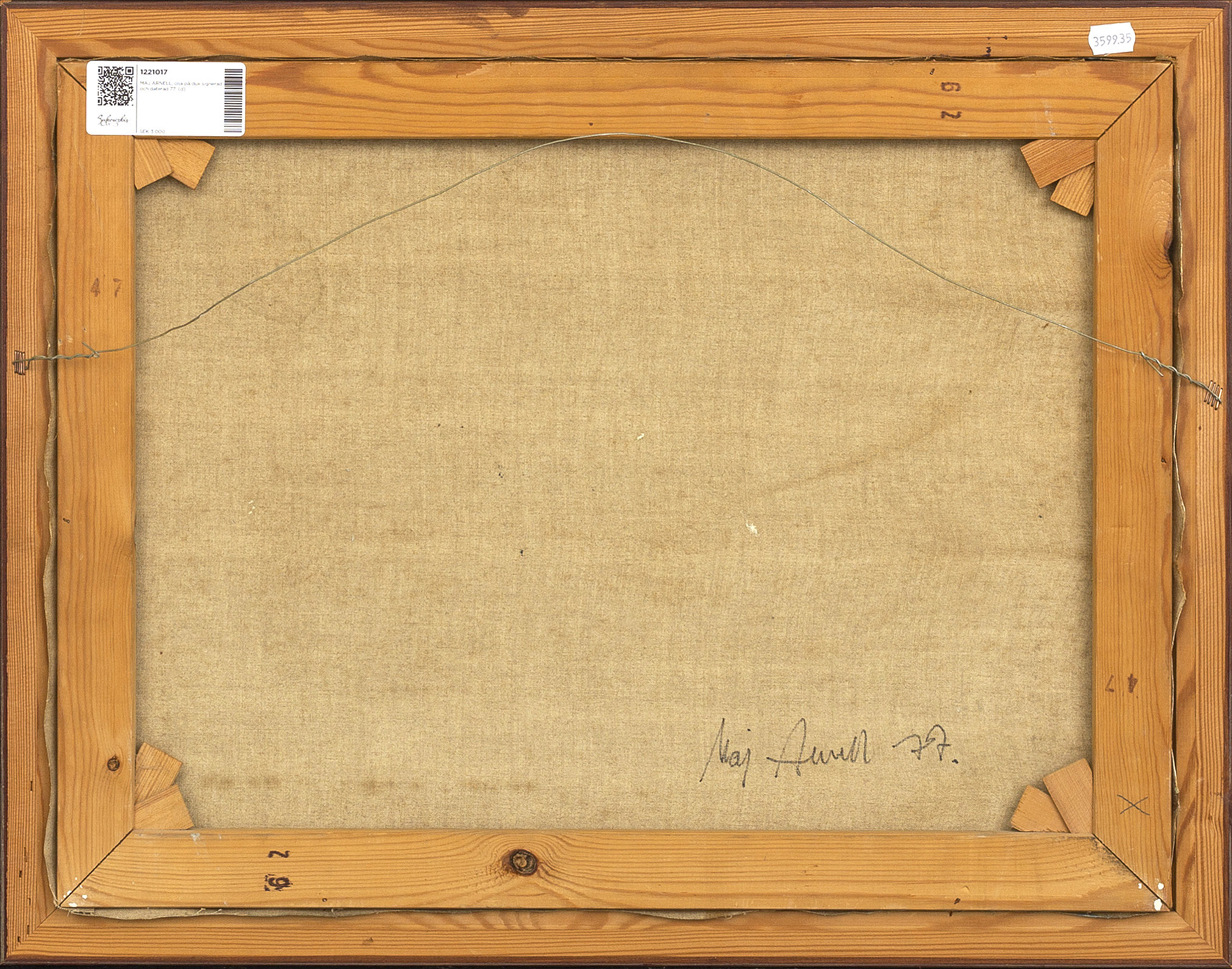 MAJ ARNELL, oil on canvas signed and dated 77. - Bukowskis