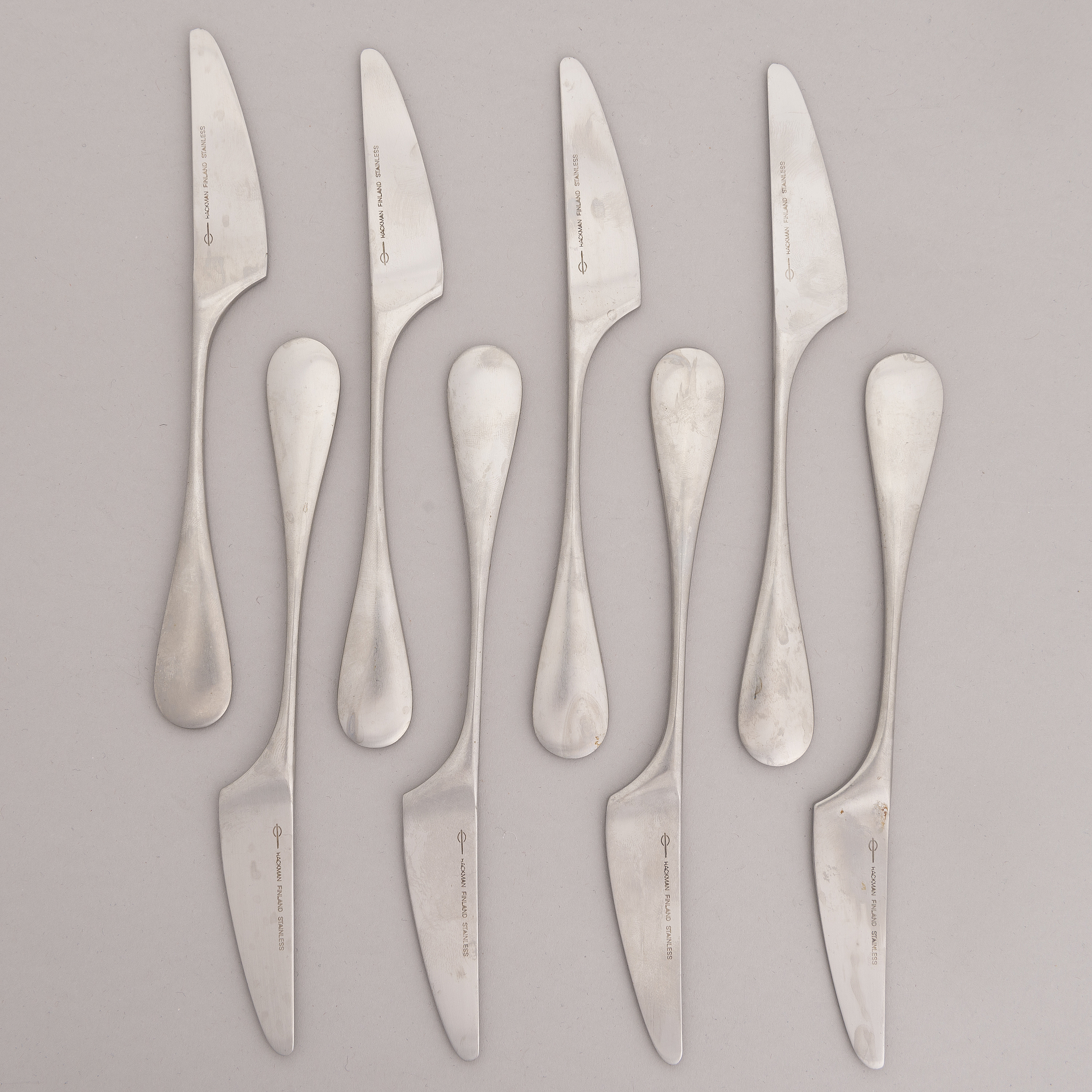 A 28-piece set of 'Mango' steel cutlery by Nanny Still, Hackman Finland ...