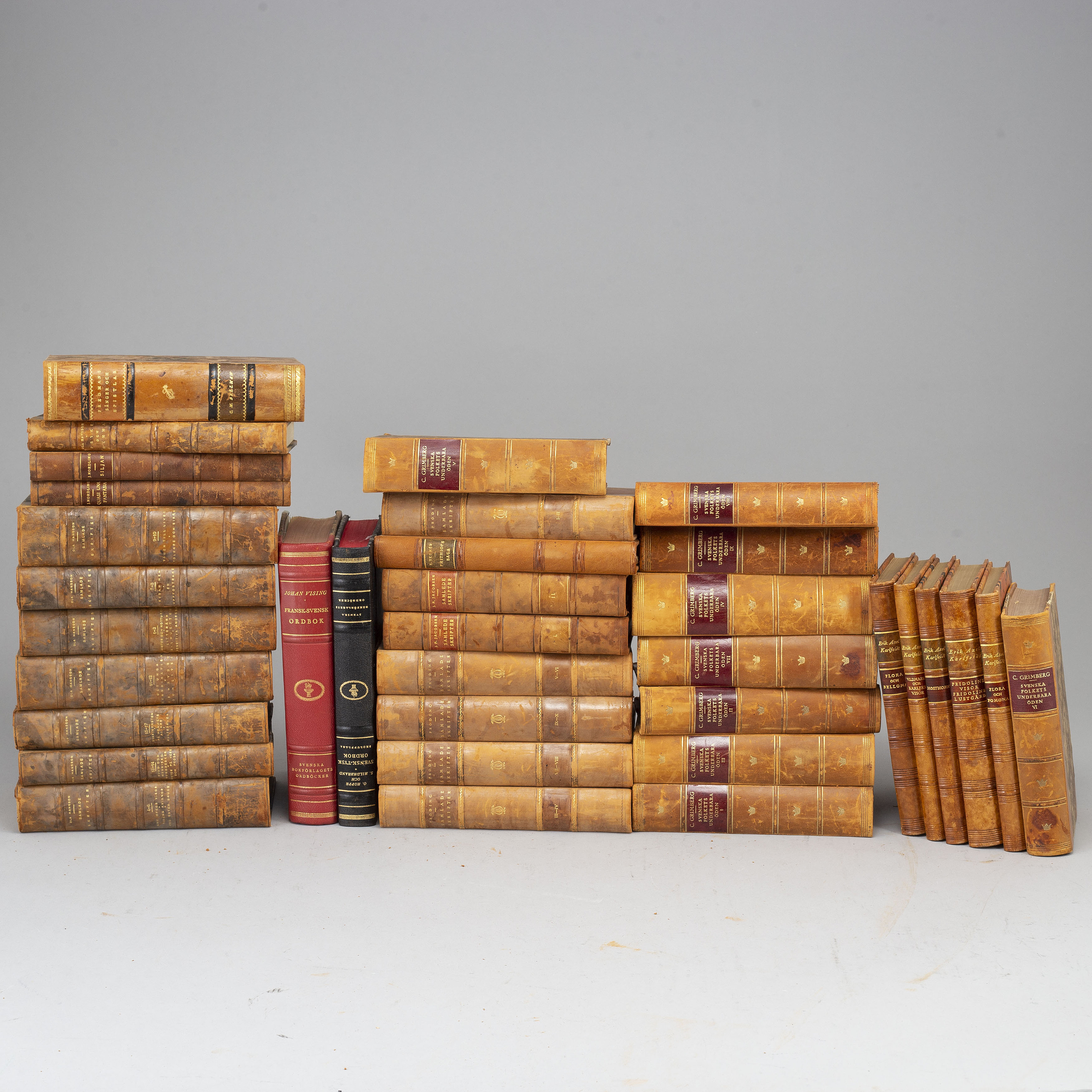 35 leather bound swedish books, first half of the 20th century. - Bukowskis