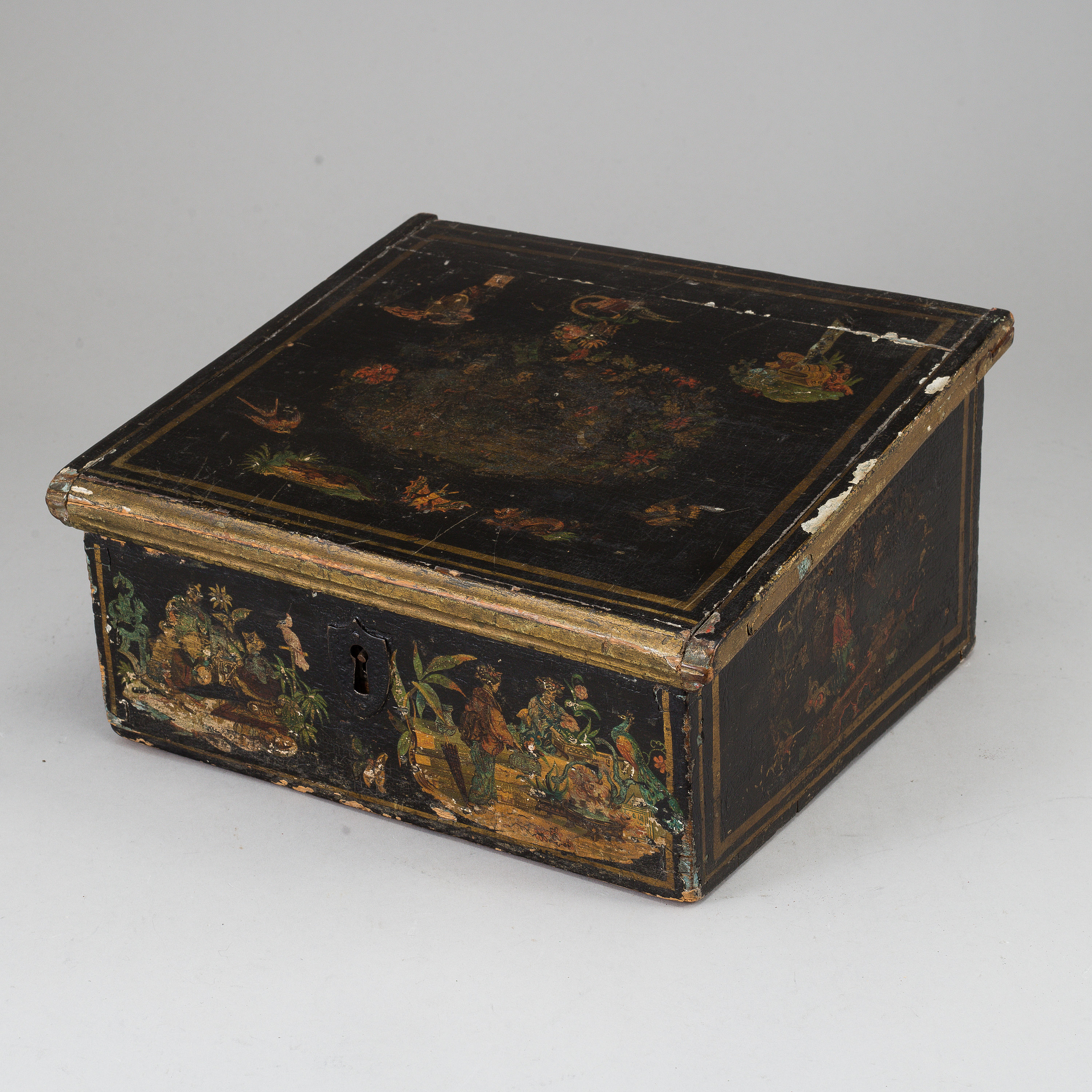 A late 18th century wooden box. - Bukowskis