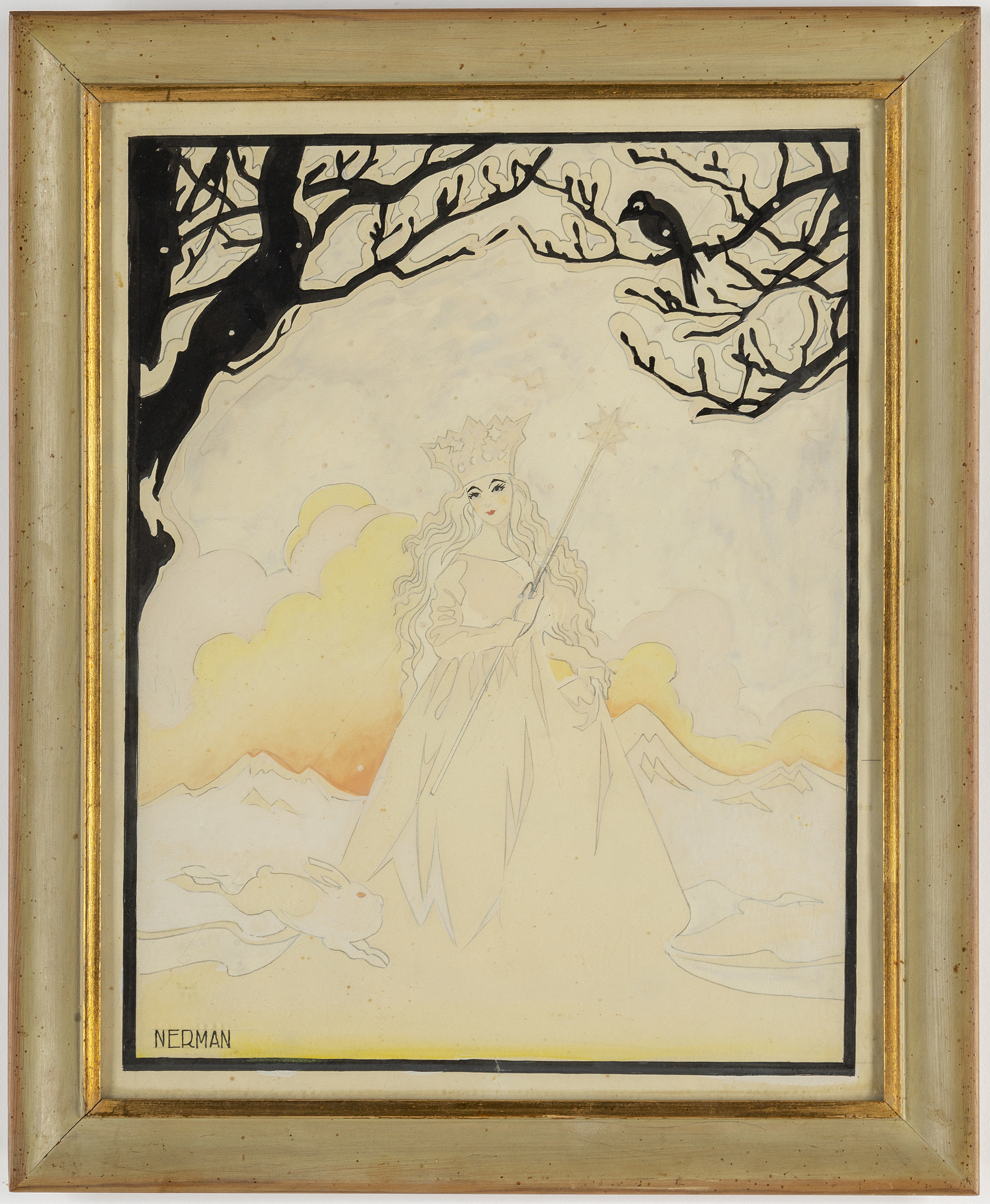 EINAR NERMAN, tusch & akvarell, signerad-. - Bukowskis