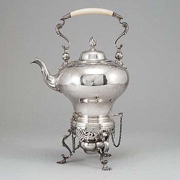 TEKANNA PÅ RECHAUD, silver, William Comyns & Sons Ltd (Charles ...