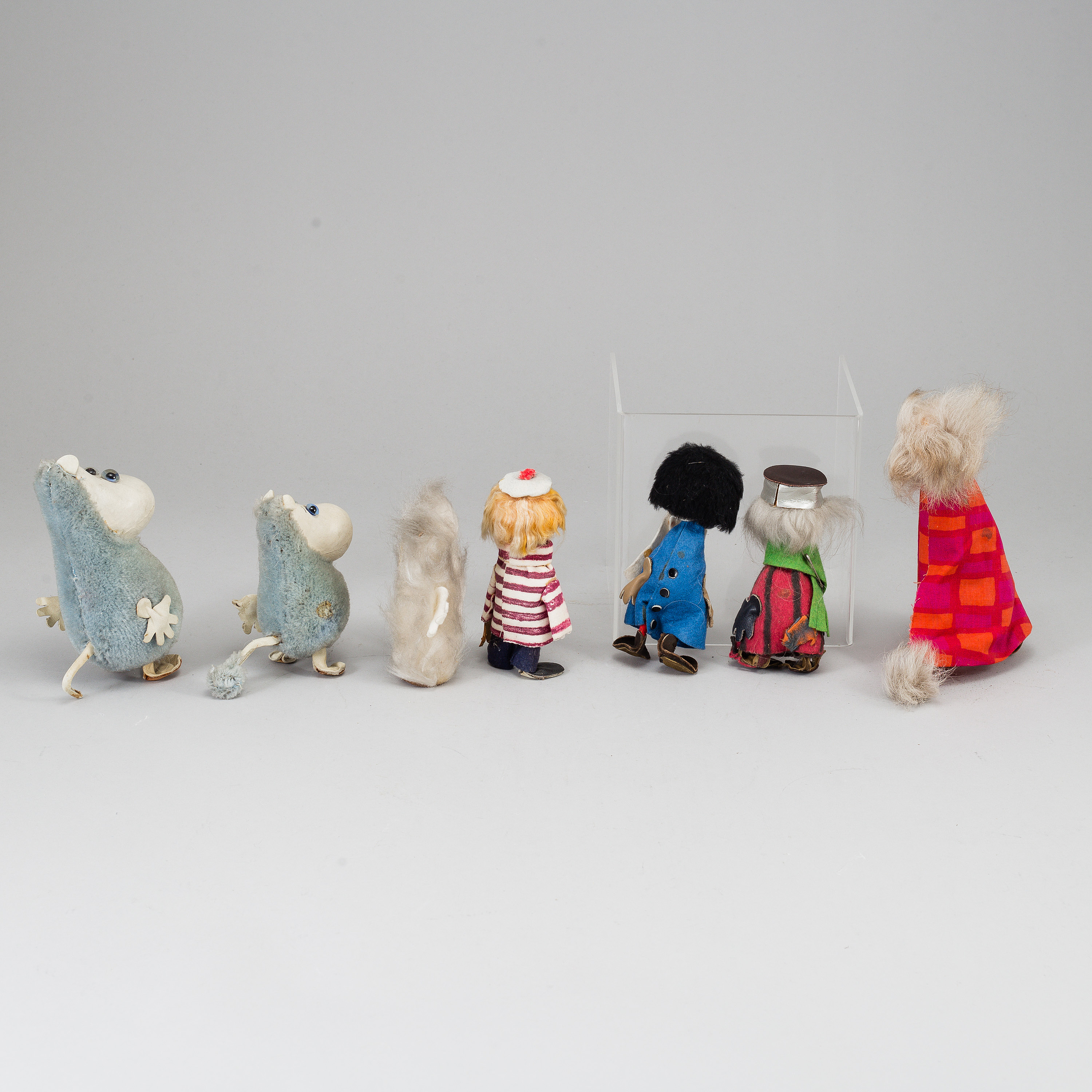 ATELIER FAUNI, muminfigurer, 7 st, Finland, 1950-60-tal. - Bukowskis