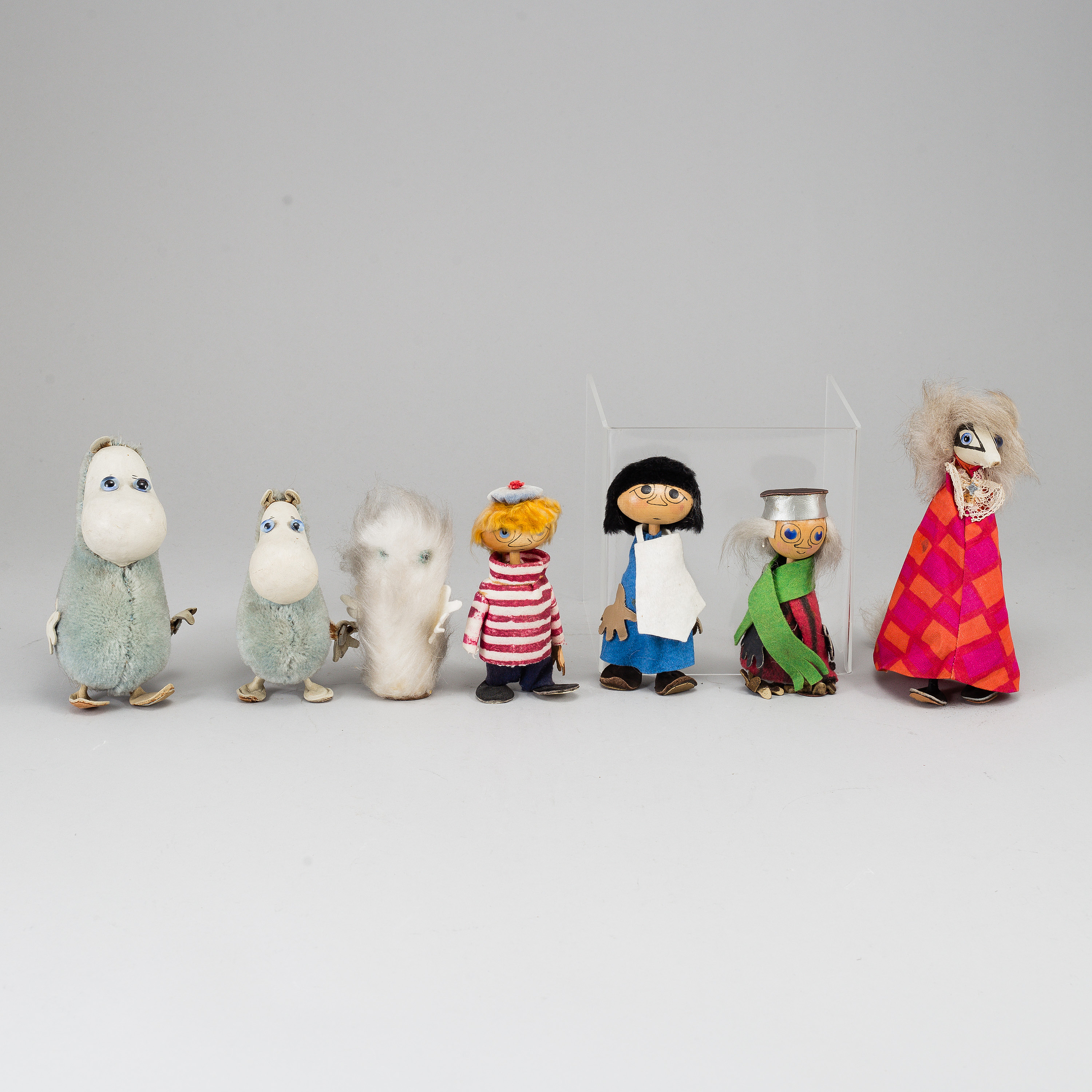 ATELIER FAUNI, muminfigurer, 7 st, Finland, 1950-60-tal. - Bukowskis