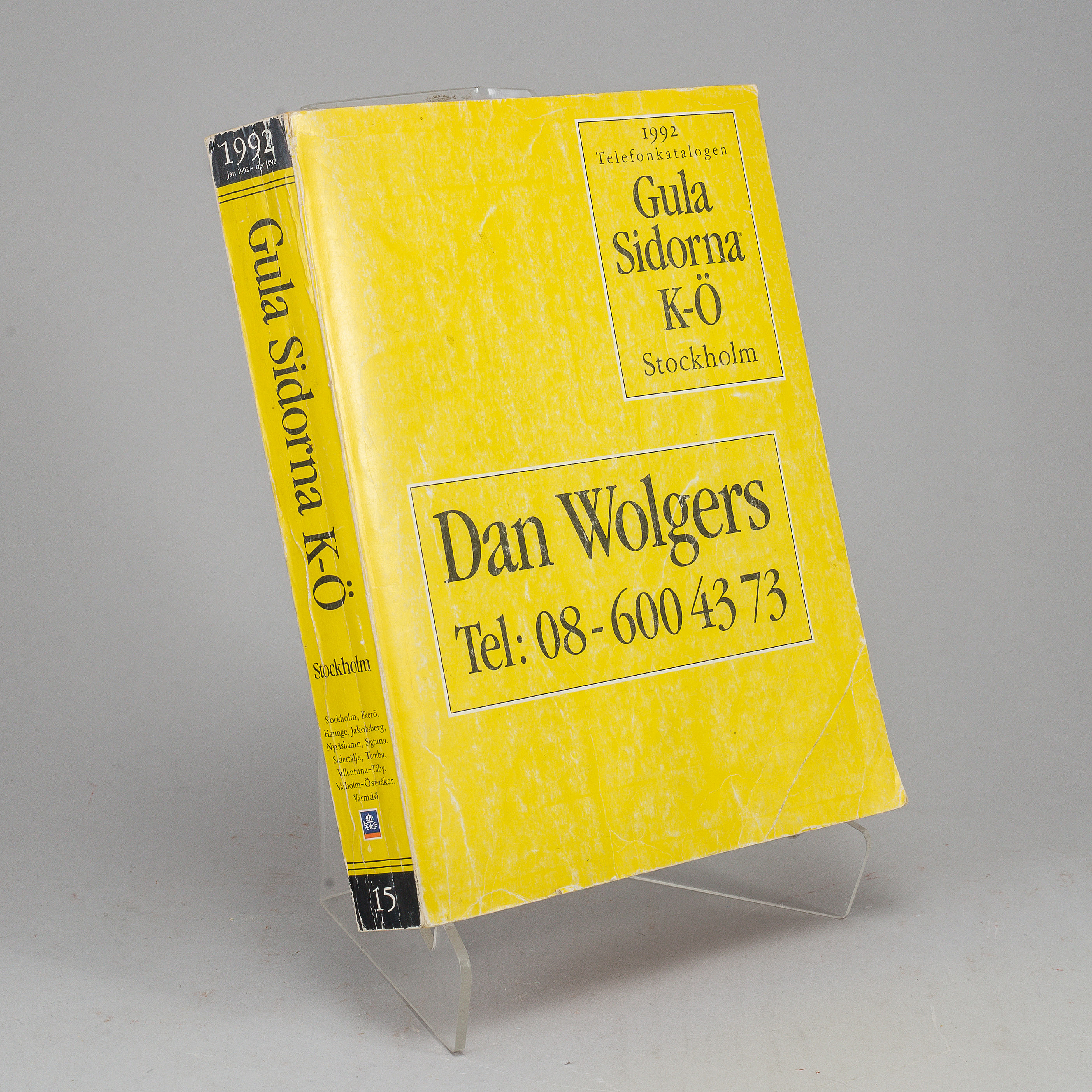 DAN WOLGERS, telefonkatalog, 1992. - Bukowskis