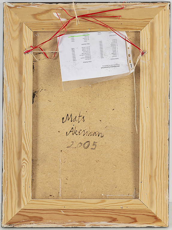 MATS ÅKERMAN, olja på pannå, monogramsignerad. - Bukowskis