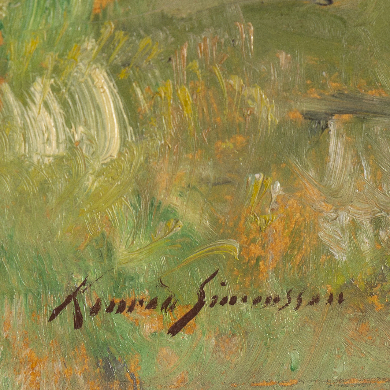 KONRAD SIMONSSON, oil on panel, signed. - Bukowskis