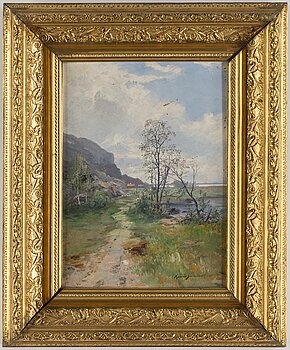 KONRAD SIMONSSON, oil on panel, signed. - Bukowskis