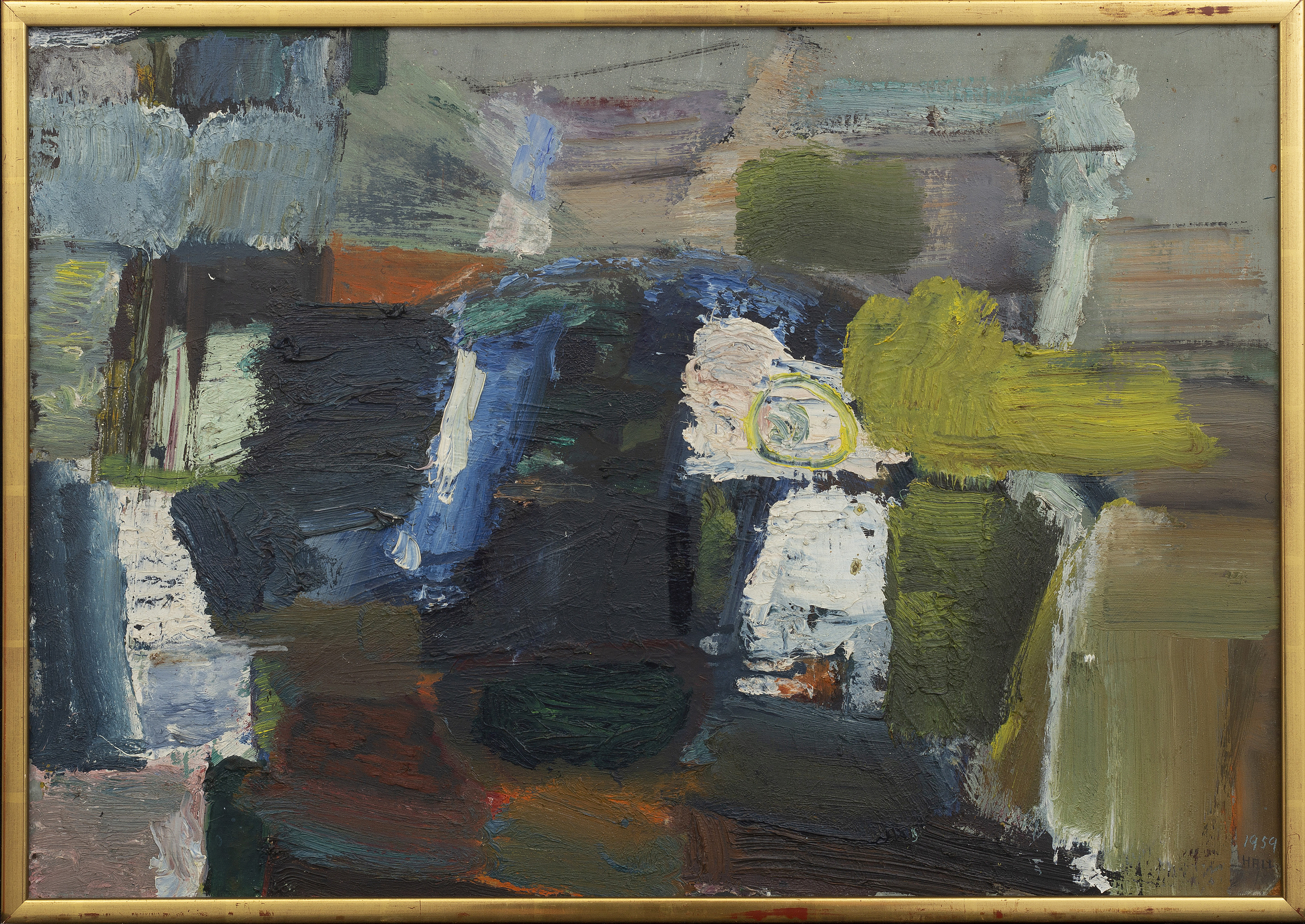 LENNART HALL, olja på pannå, signerad och daterad 1959. - Bukowskis