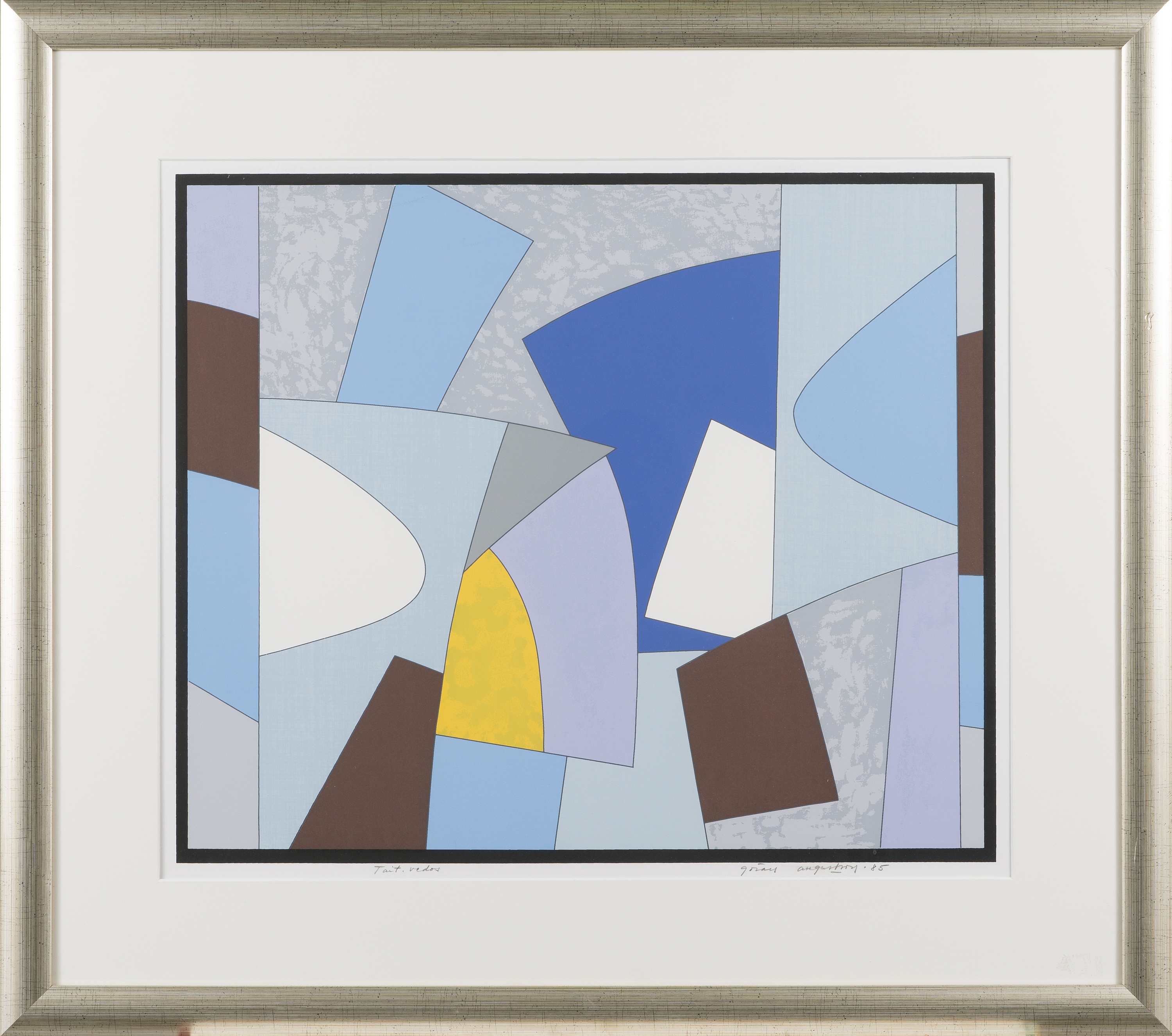 GÖRAN AUGUSTSON, serigrafi, signerad och daterad -85. Konstnärens ...