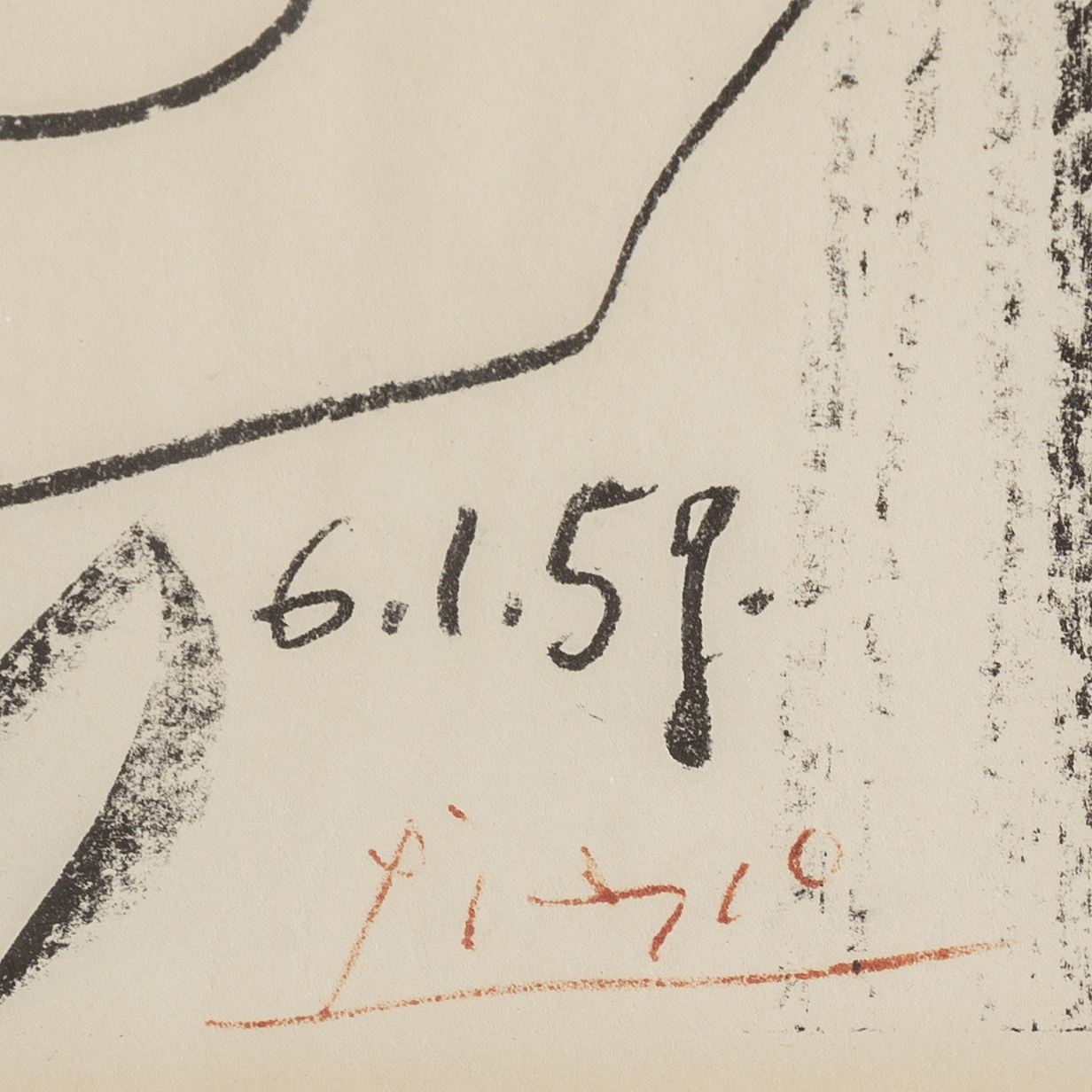 PABLO PICASSO, litografi, tryckt signatur i rött, upplaga om 1000 ...