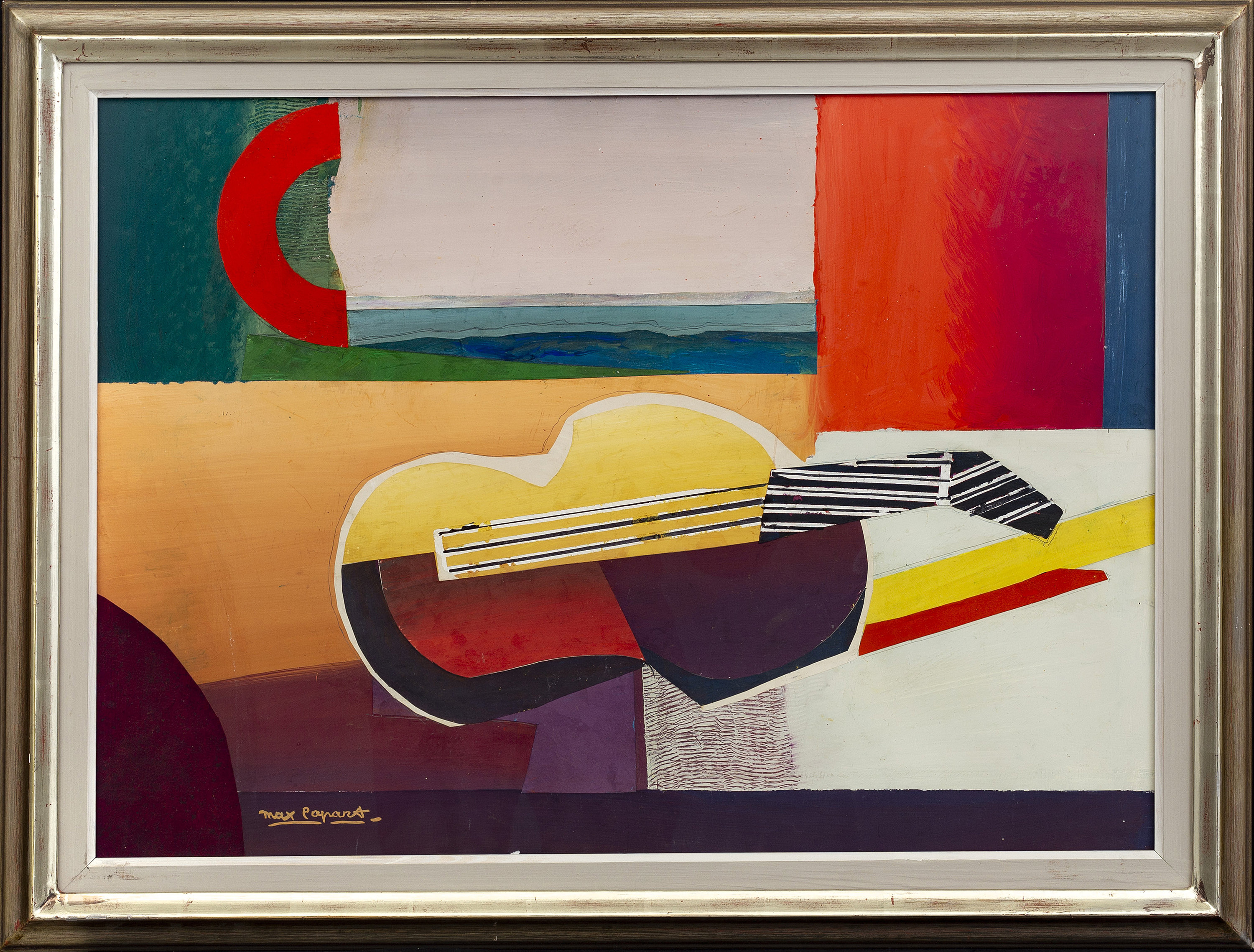 MAX PAPART, gouache with collage, signed. - Bukowskis