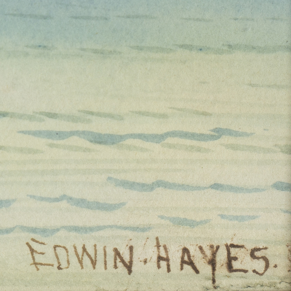 EDWIN HAYES, watercolour, signed. - Bukowskis