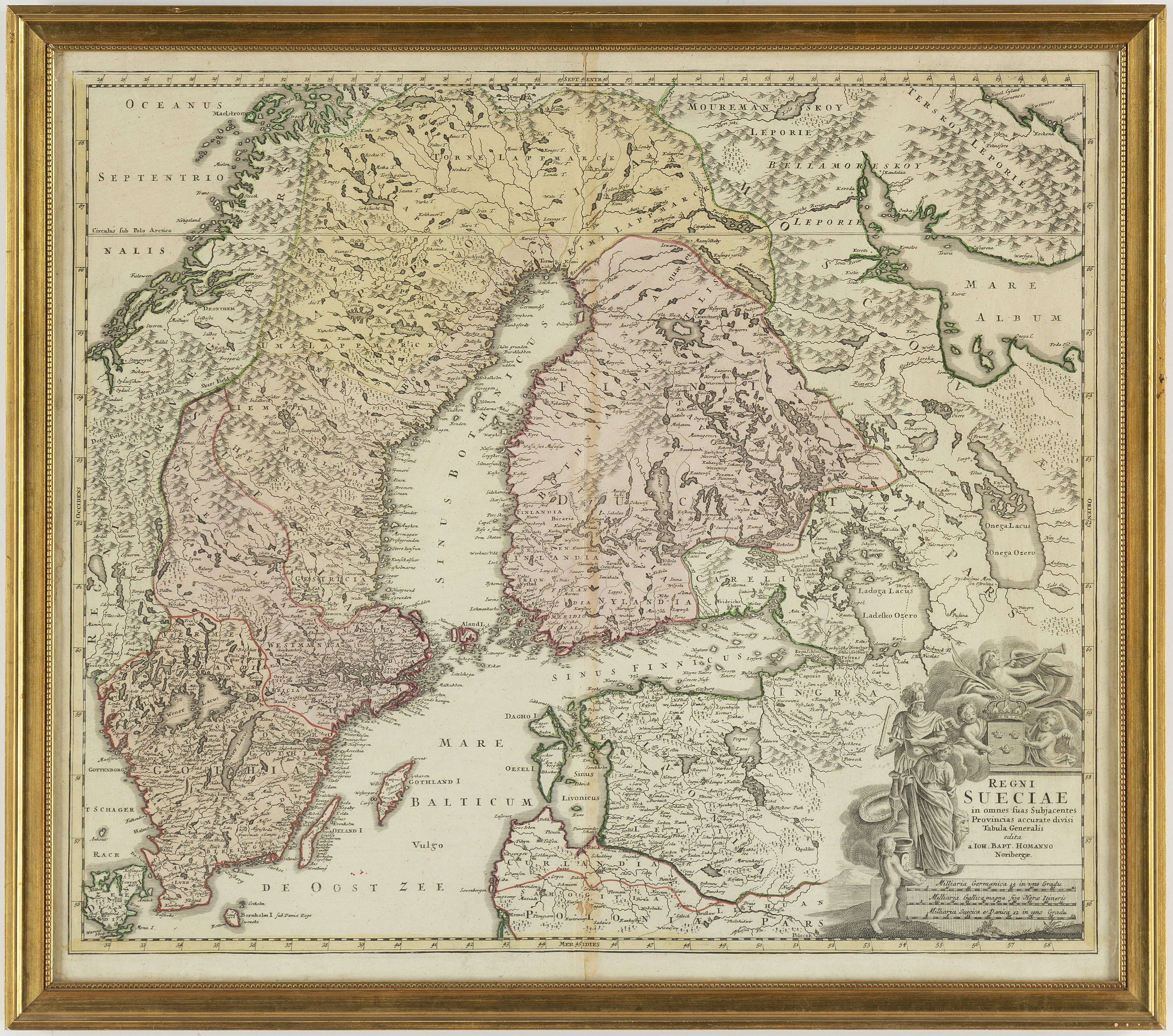 MAP/ENGRAVING, 18th Century bu JB Homan. - Bukowskis