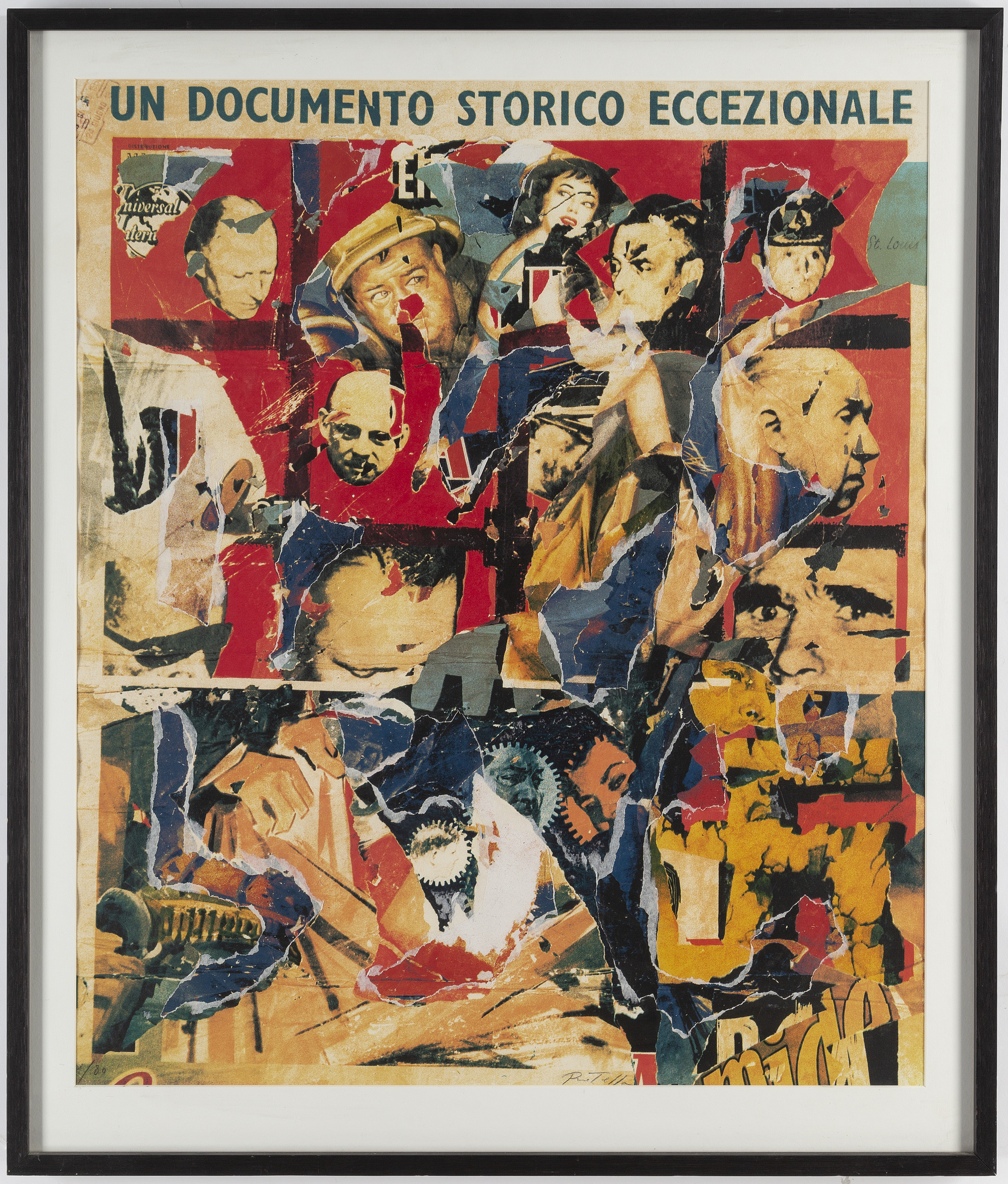 MIMMO ROTELLA, Serigrafi/collage, signerad o numrerad 1/80. - Bukowskis