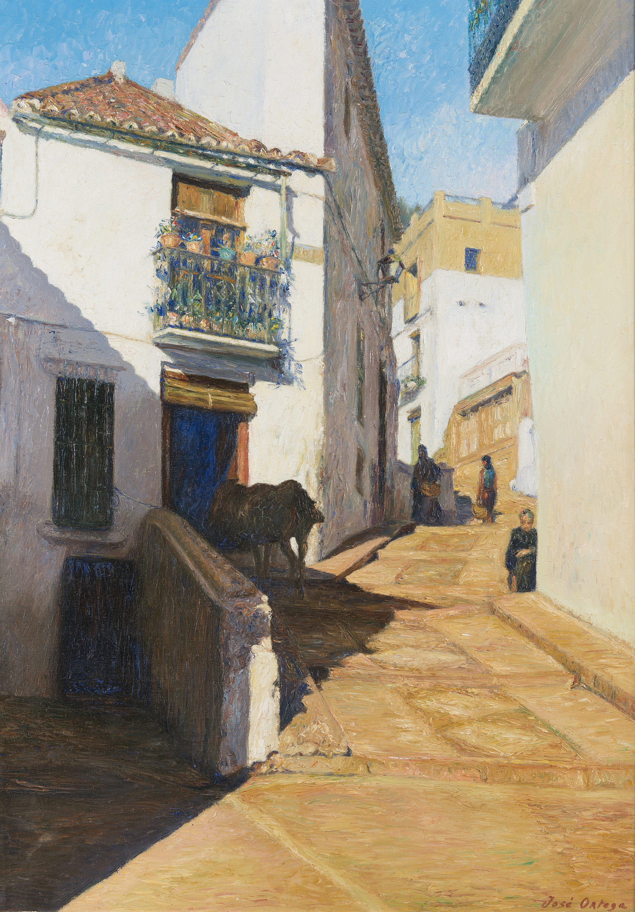 JOSE ORTEGA, oil on canvas, signed. - Bukowskis