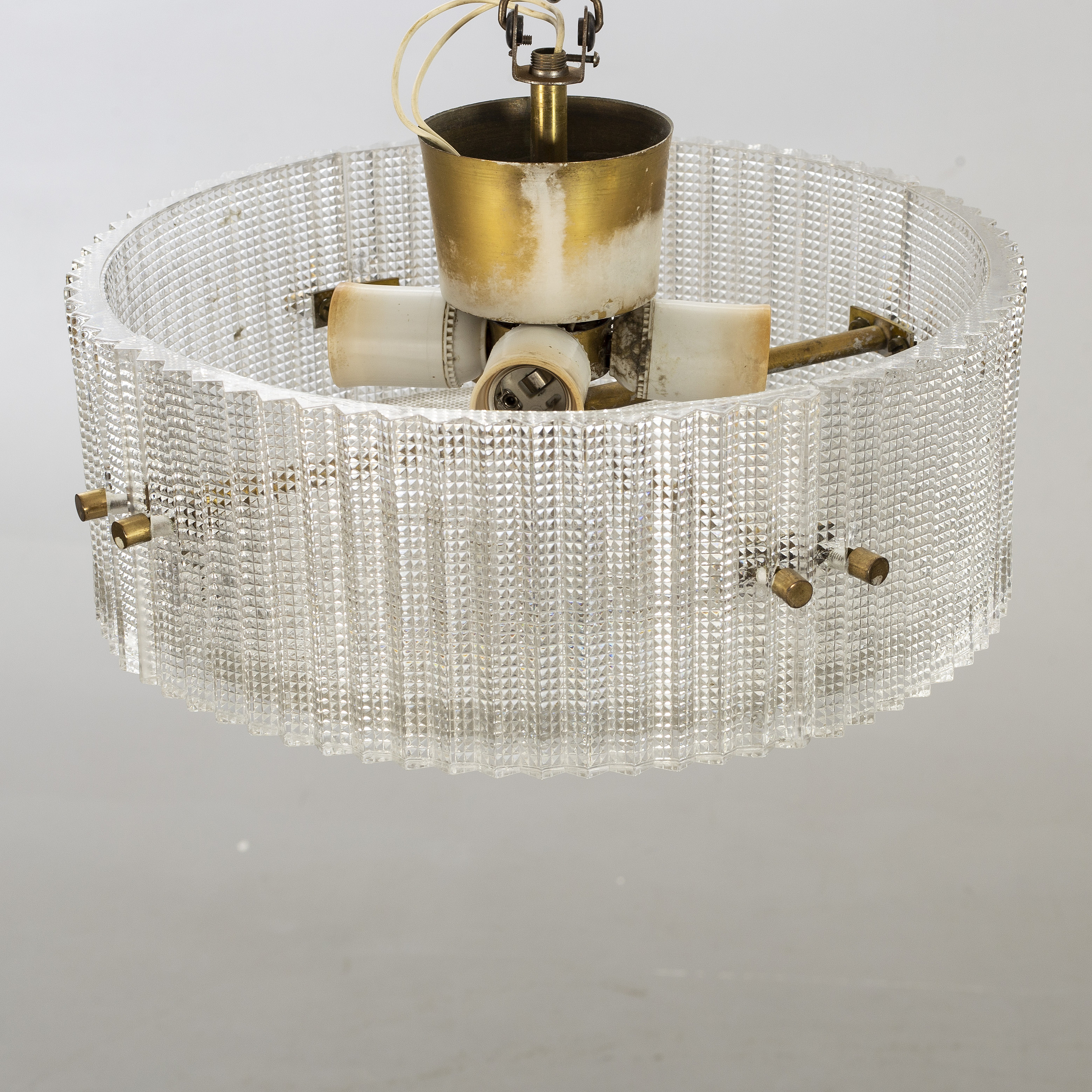 CARL FAGERLUND, taklampa, Orrefors. - Bukowskis