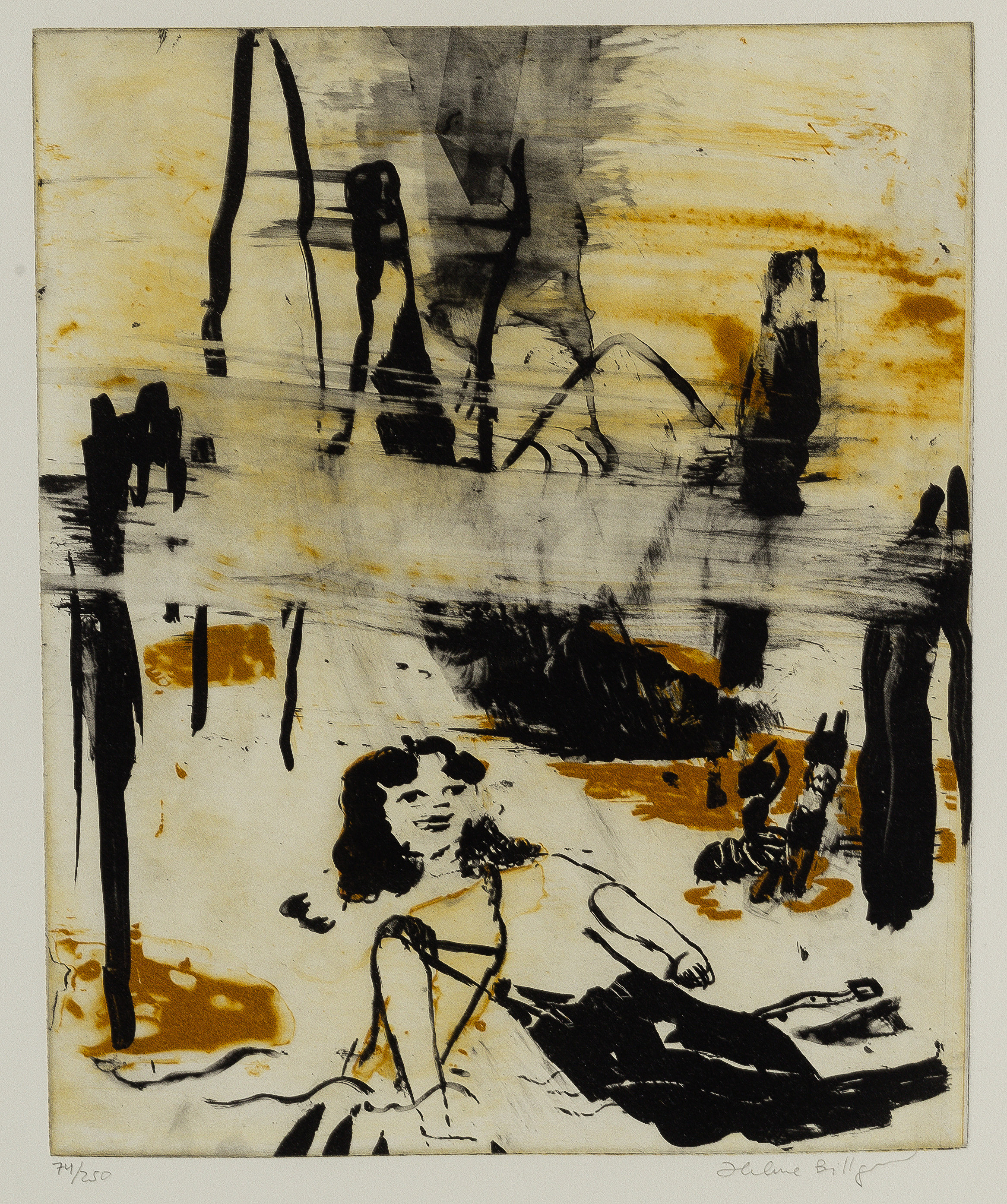 HELENE BILLGREN, etching in colours, signed 74/250. - Bukowskis