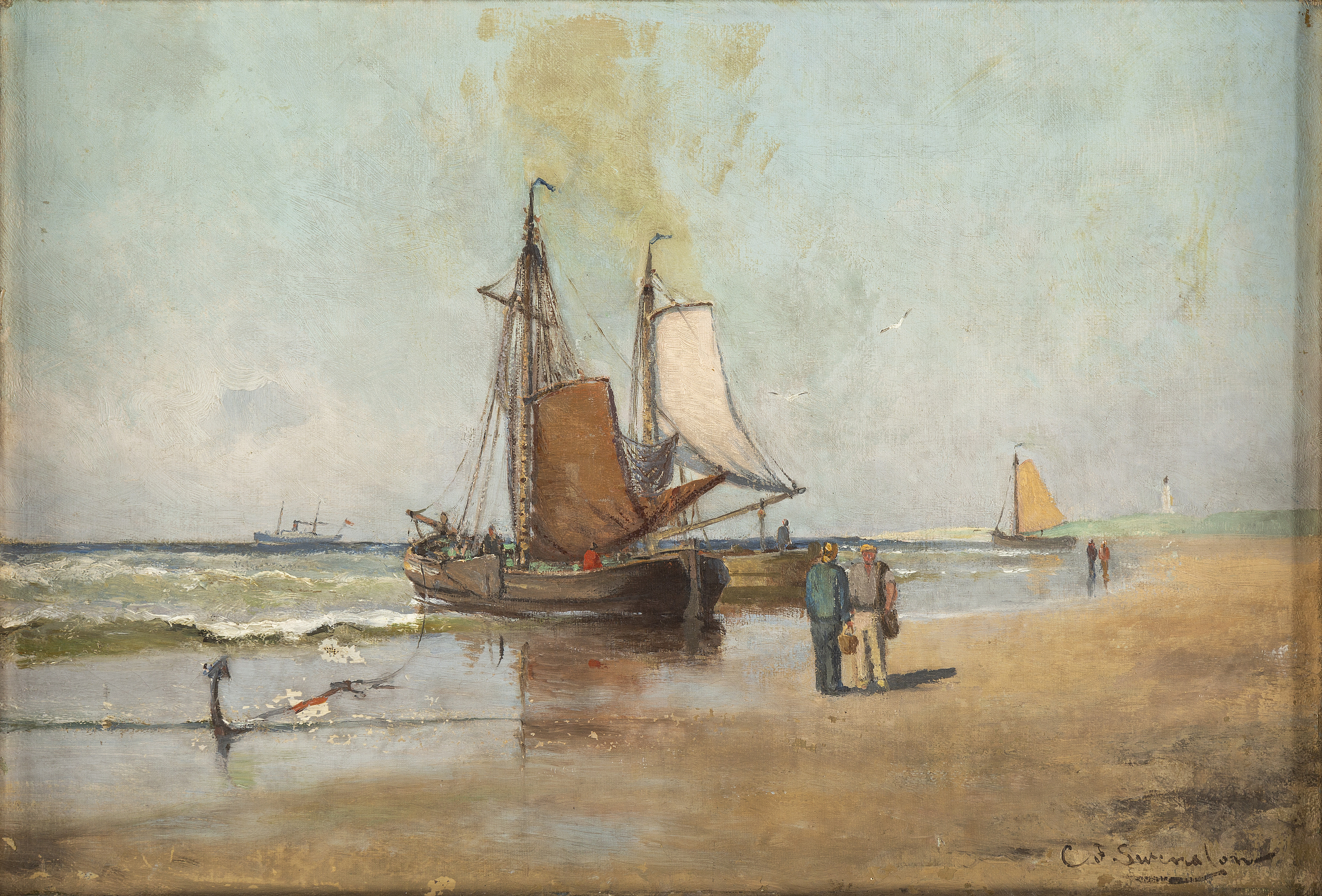 CHRISTIAN FREDRIK SWENSSON, oil on canvas, signed. - Bukowskis