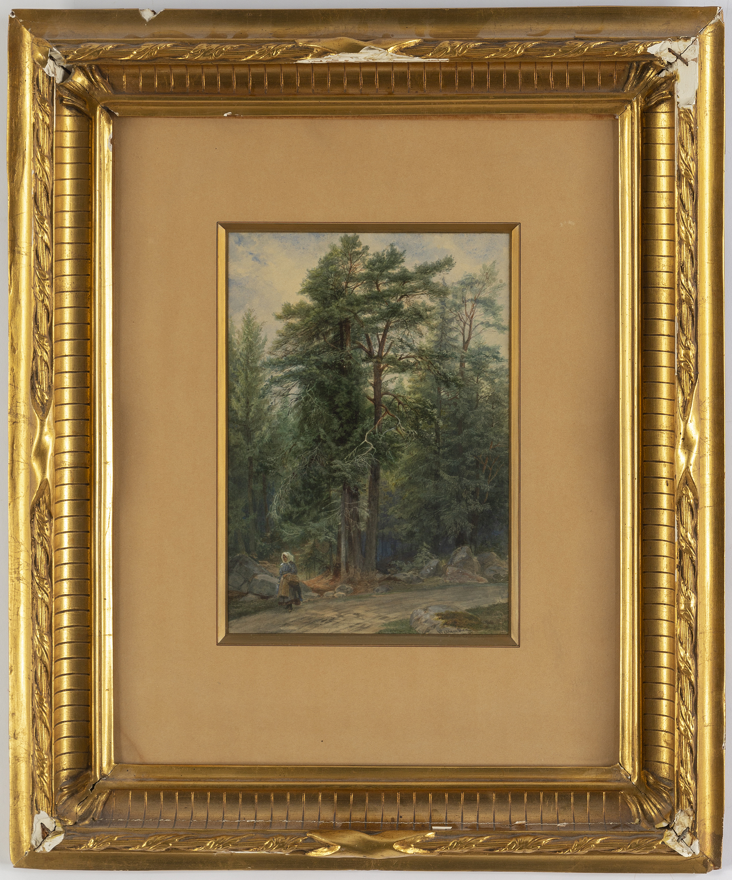 JOSEF WILHELM WALLANDER, watercolour, signed. - Bukowskis